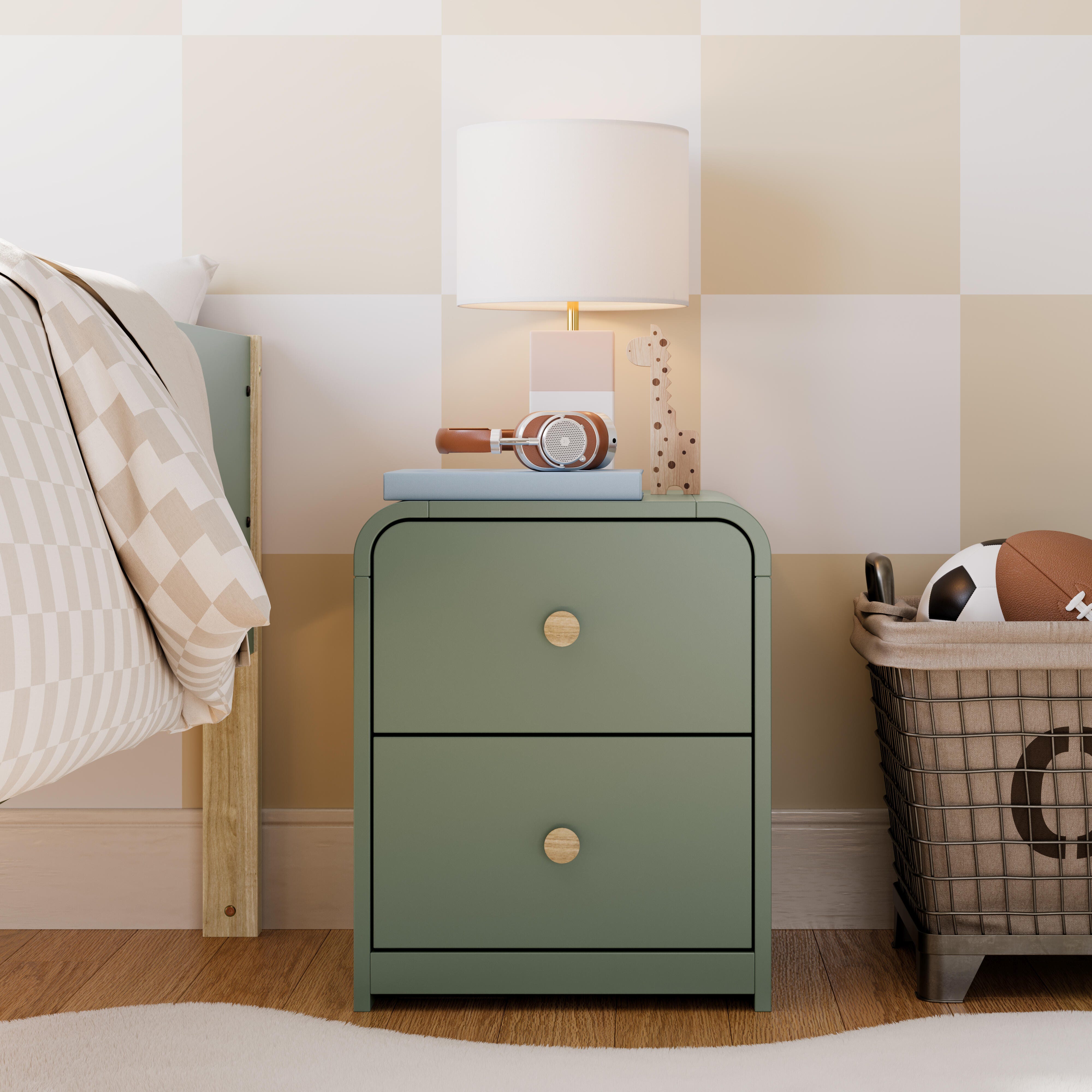 Click here for Storkcraft Next Santos 2 Drawer Nightstand  Olive prices