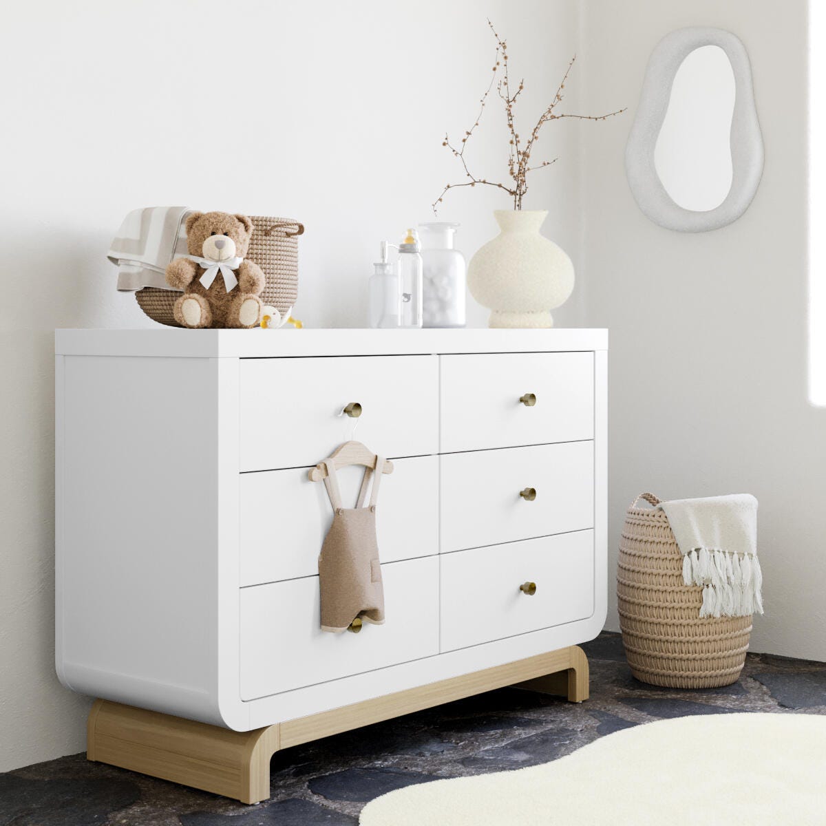 Click here for Storkcraft Santorini 6 Drawer Double Dresser  Whit... prices