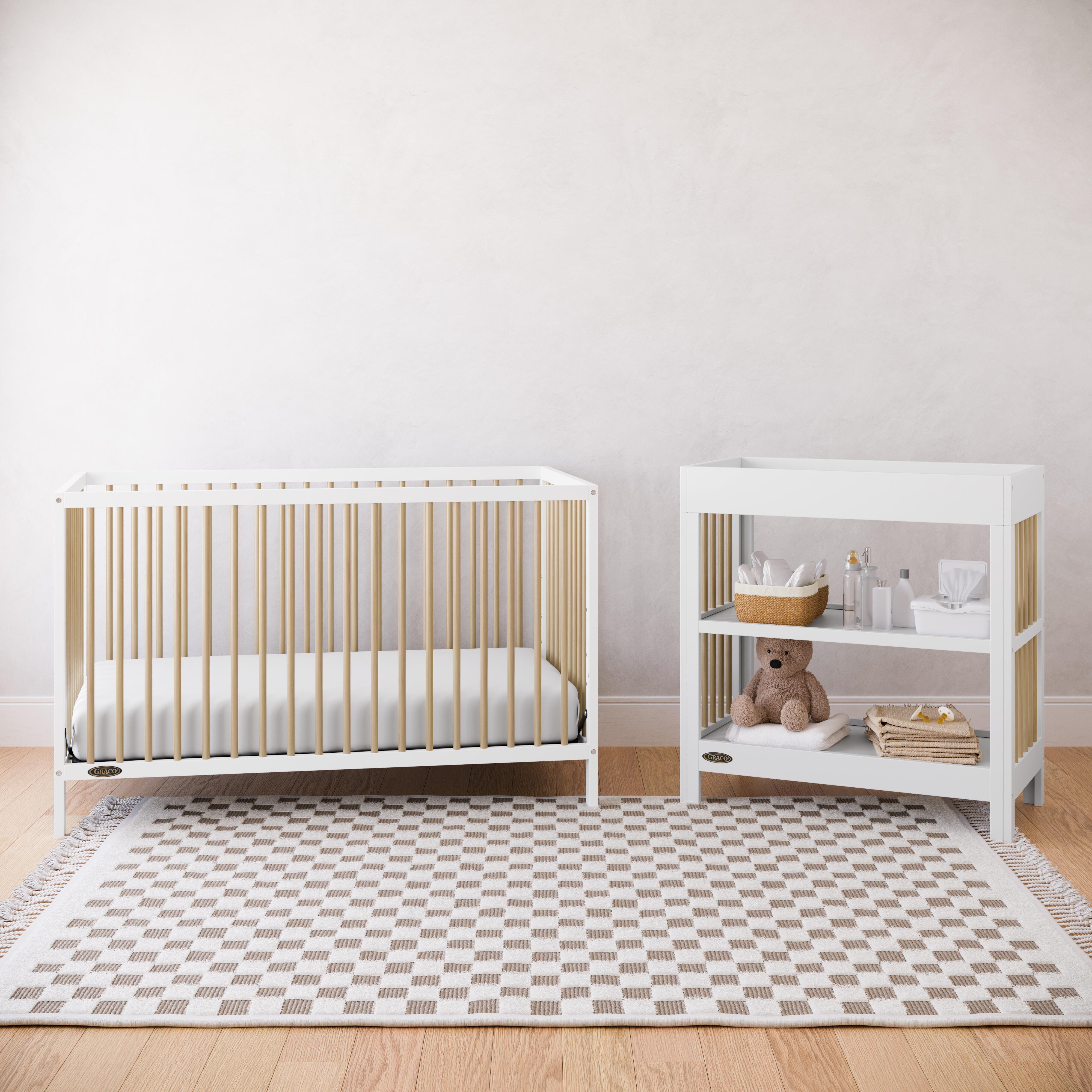 Click here for Graco Teddi 5-in-1 Convertible Crib  White/Driftwo... prices