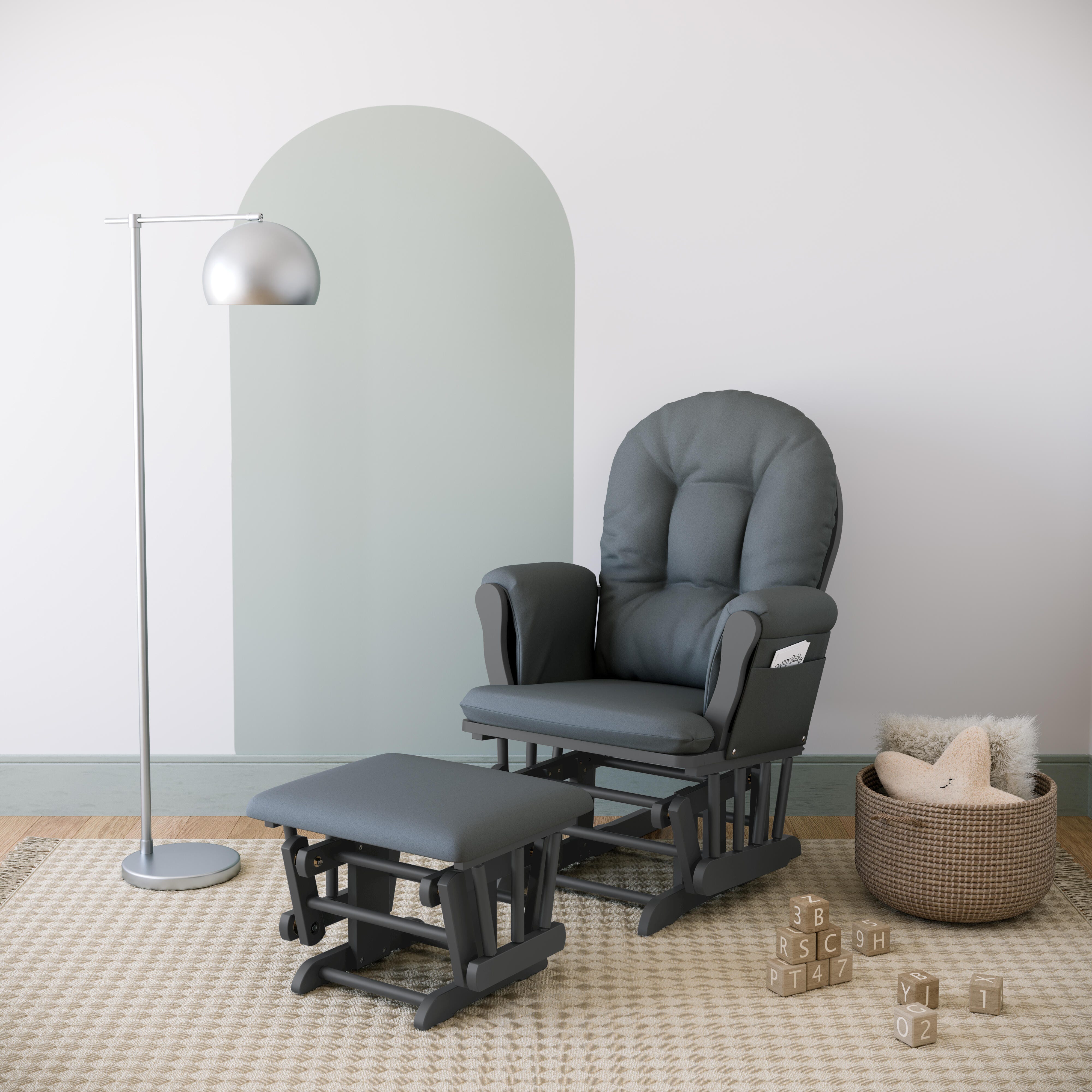 Click here for Storkcraft Hoop Glider and Ottoman  Gray/Gray prices