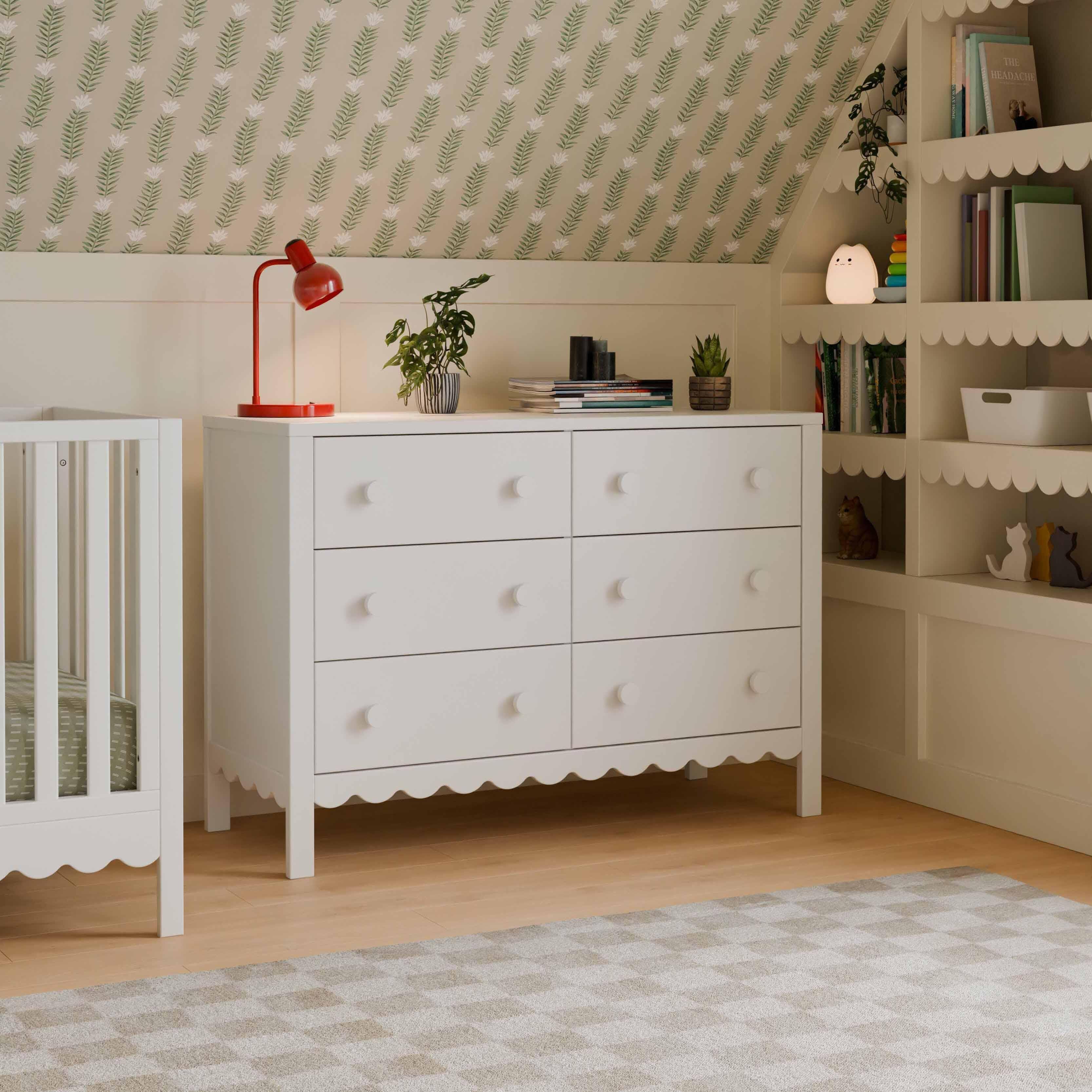 Click here for daVinci Sammy Scallop 6-Drawer Dresser  White prices