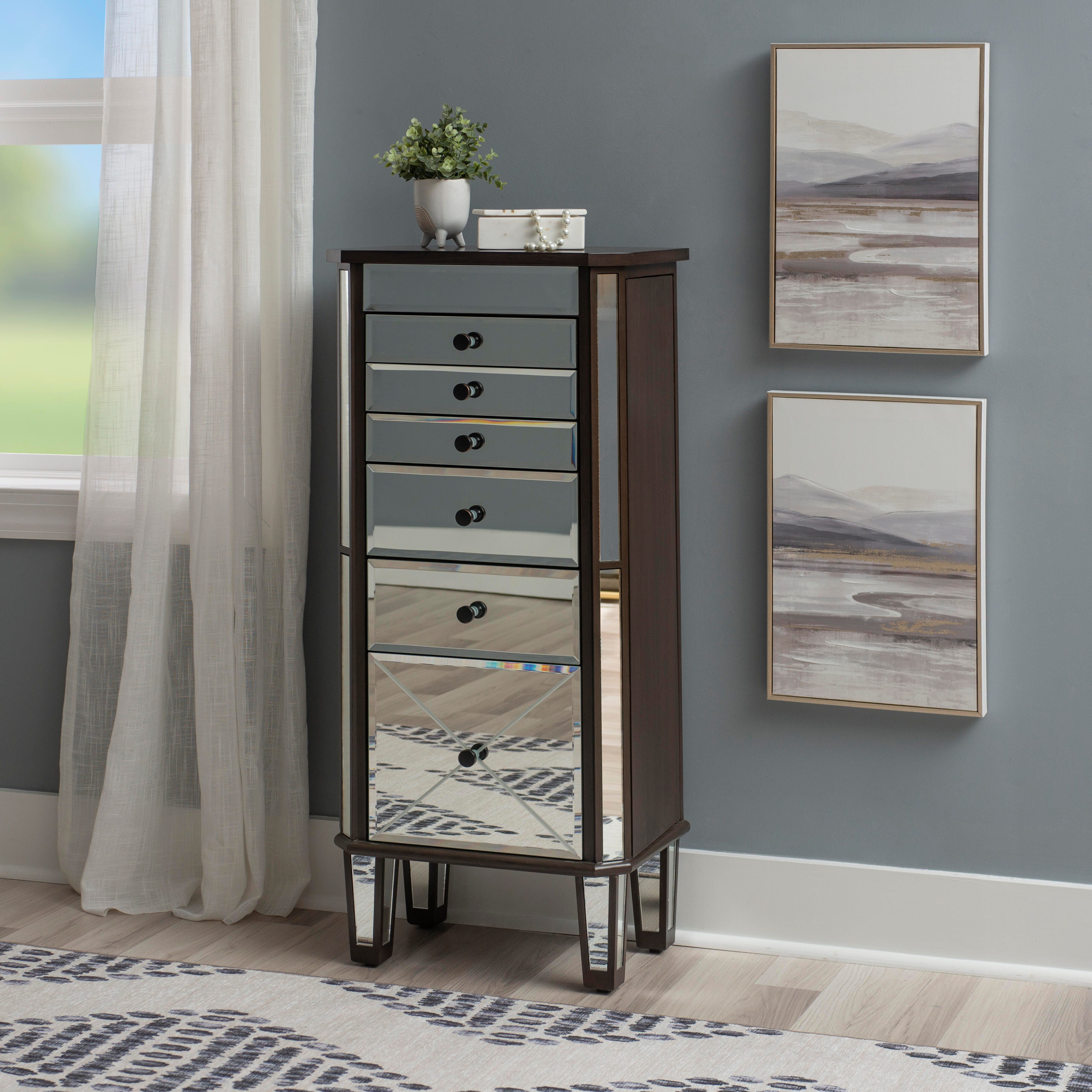 Click here for Linon Kara Jewelry 6 Drawer Armoire  Dark Espresso prices