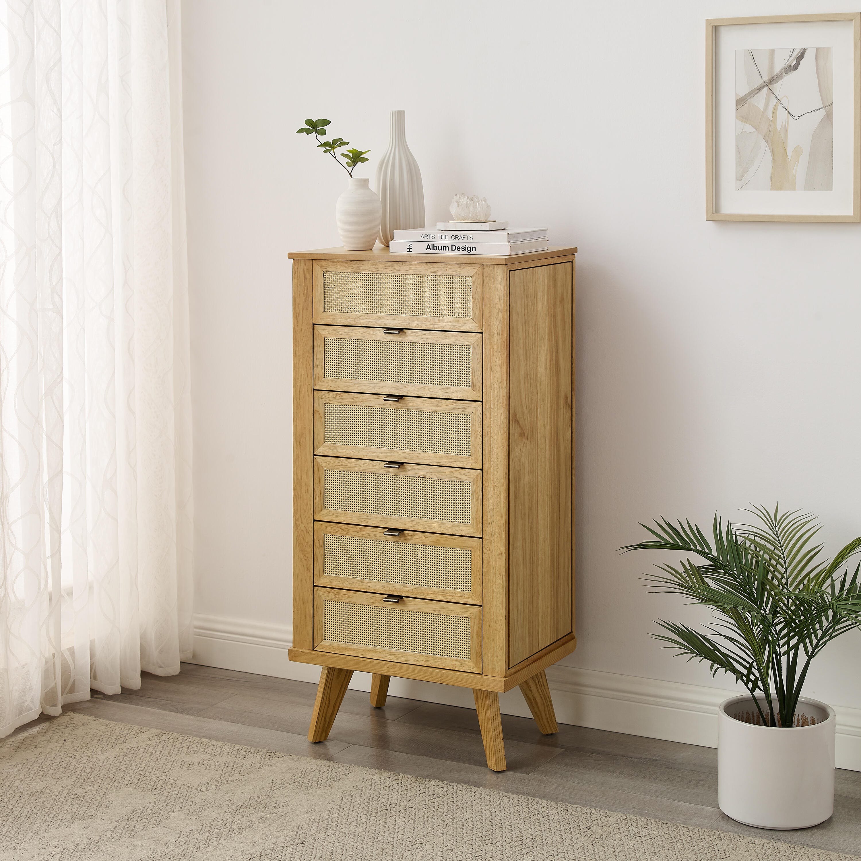 Click here for Linon Mila Jewelry 5 Drawer Armoire  Natural prices