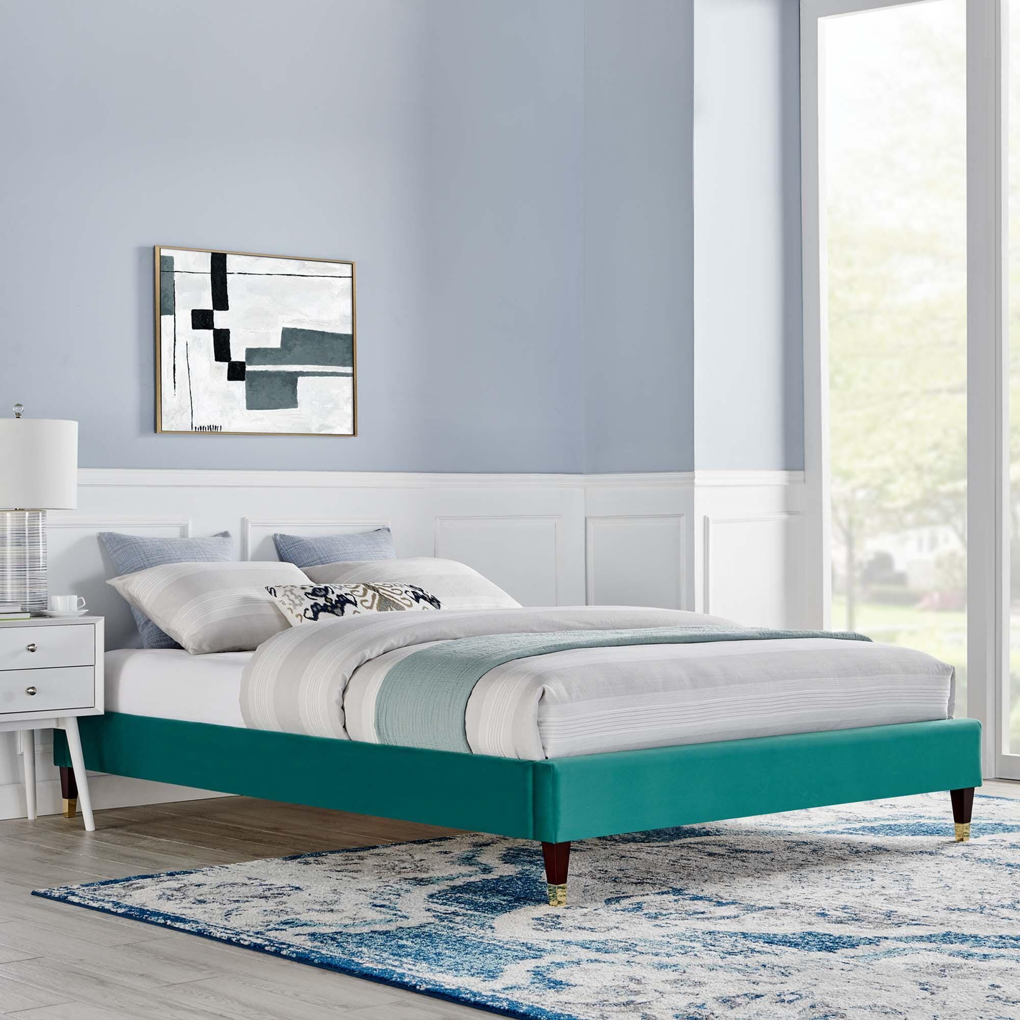 Click here for Modway Harlow Full Platform Bed Frame  Teal prices