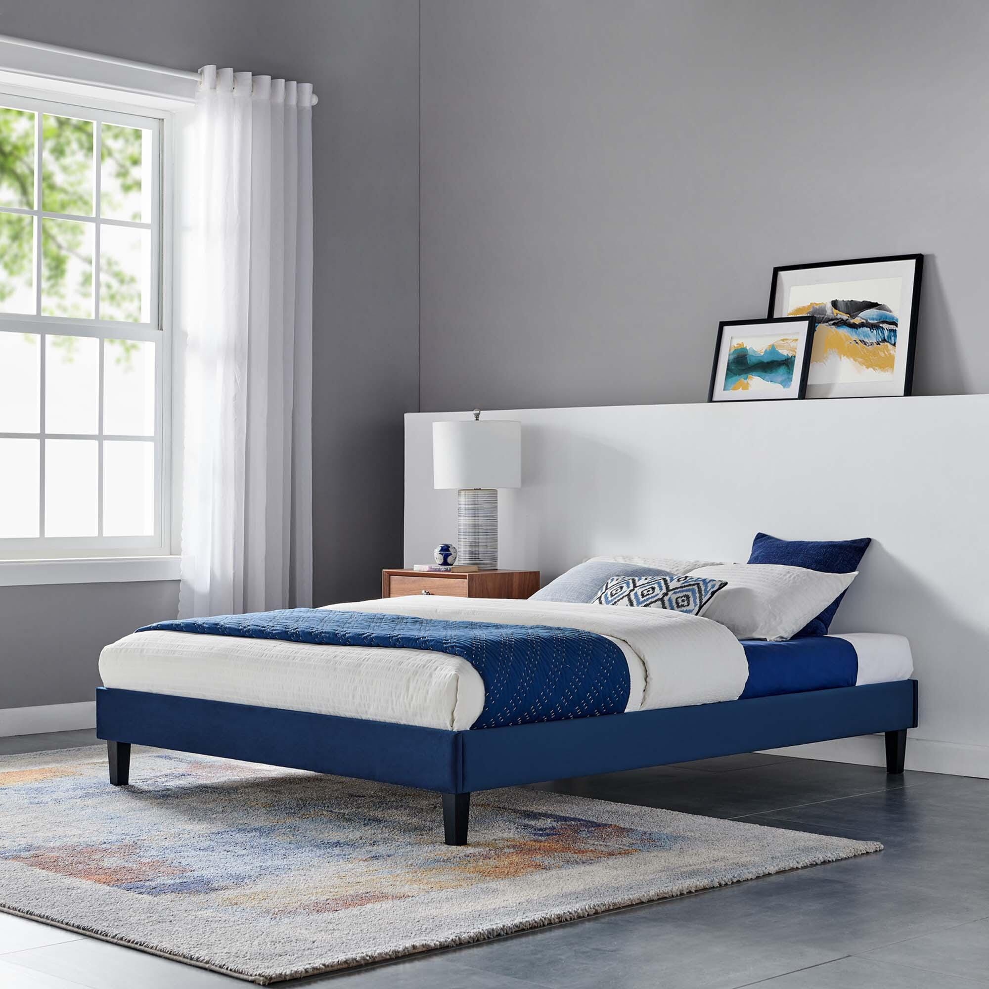Click here for Modway Reign Full Platform Bed Frame  Navy prices
