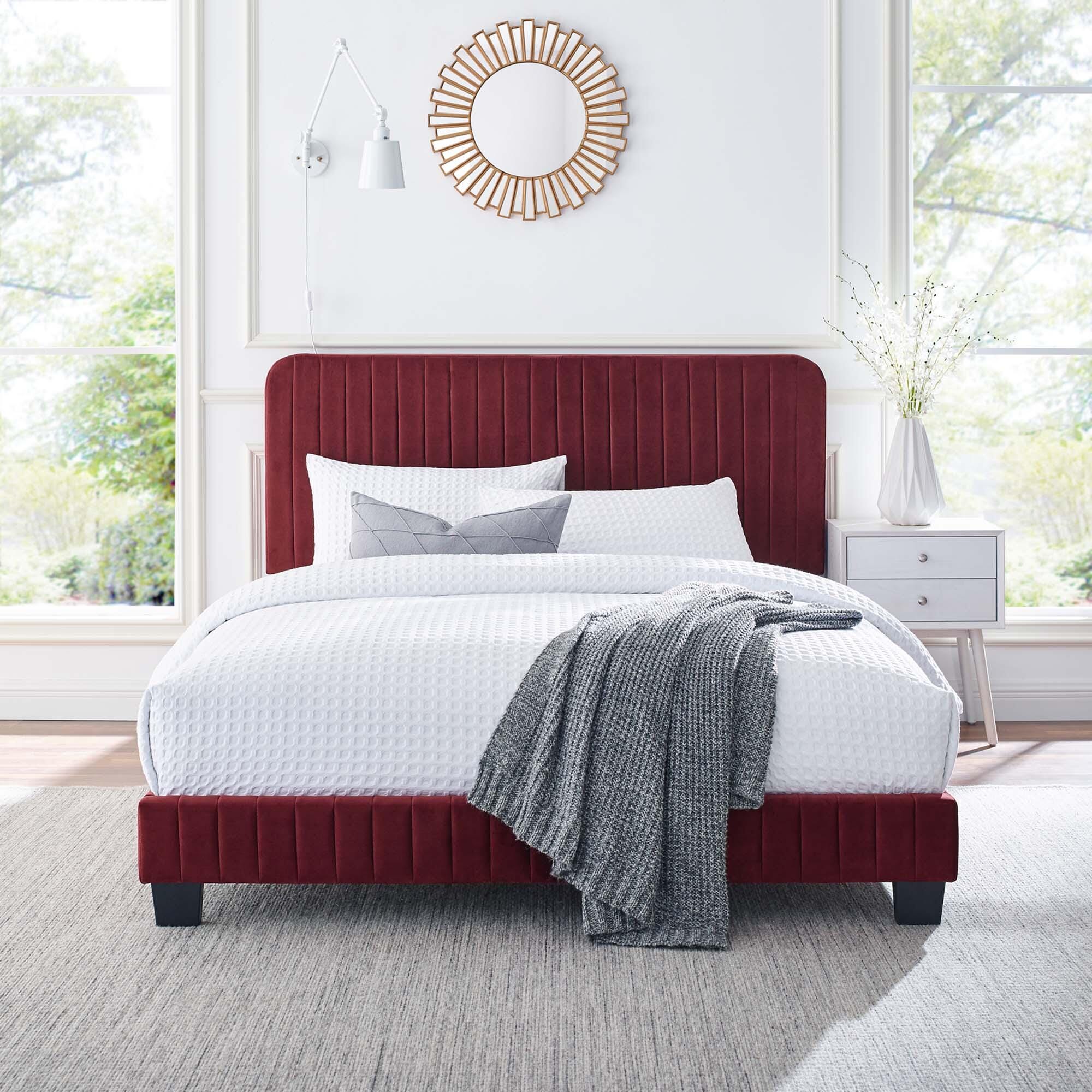 Click here for Modway Celine Twin Platform Bed  Maroon prices