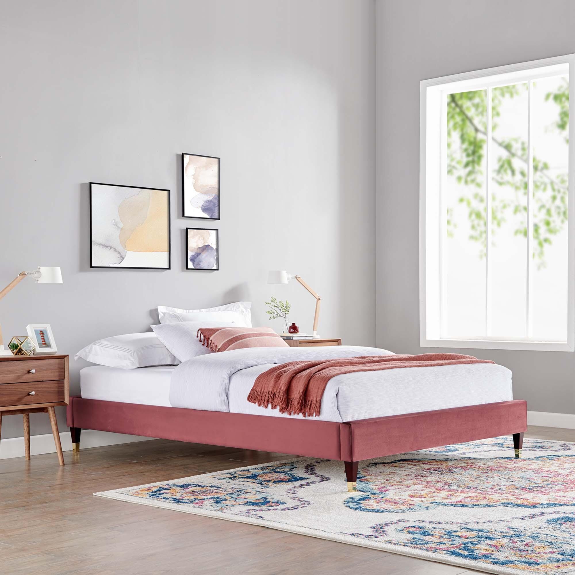 Click here for Modway Harlow Twin Platform Bed Frame  Dusty Rose prices