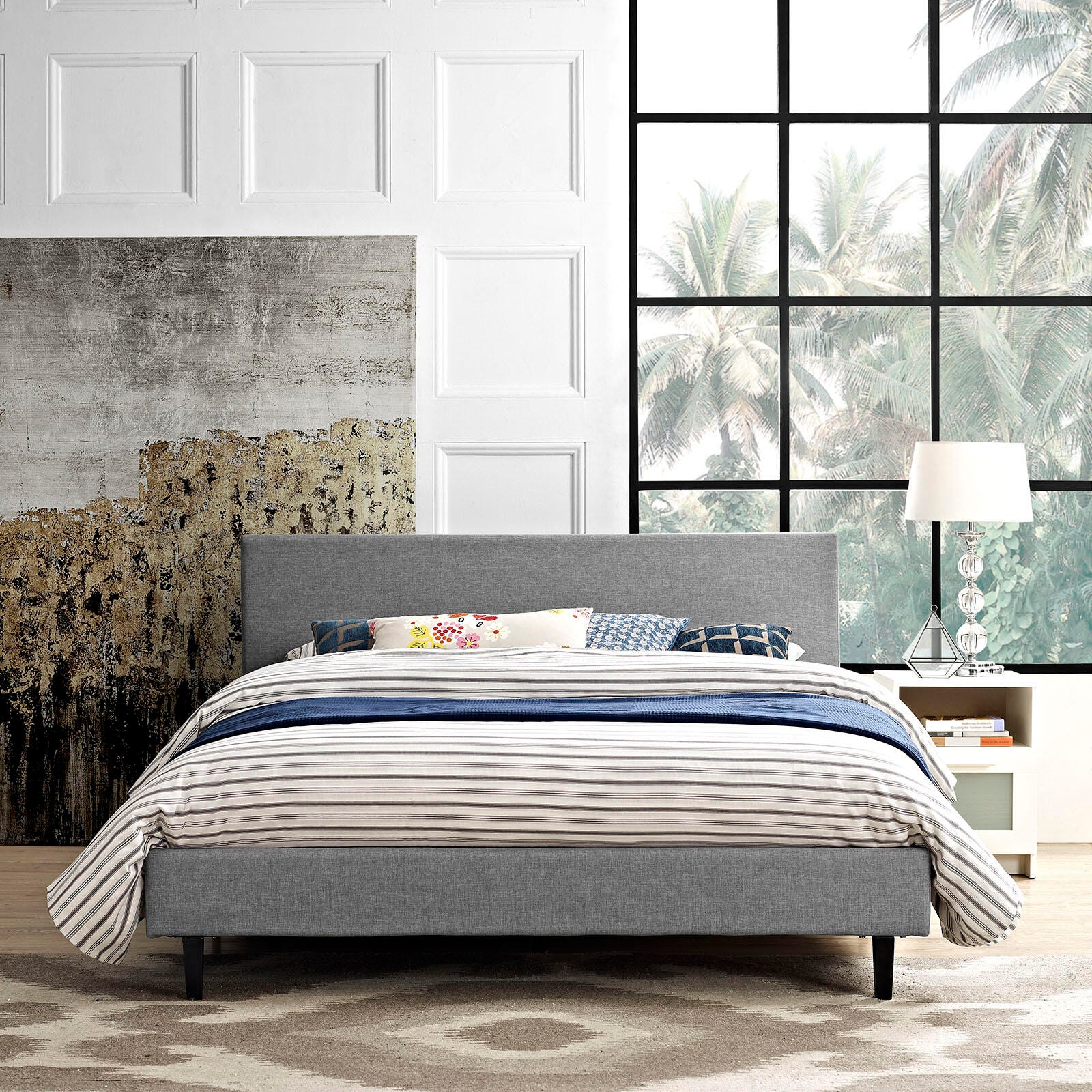 Click here for Modway Anya Queen Platform Bed  Light Gray prices