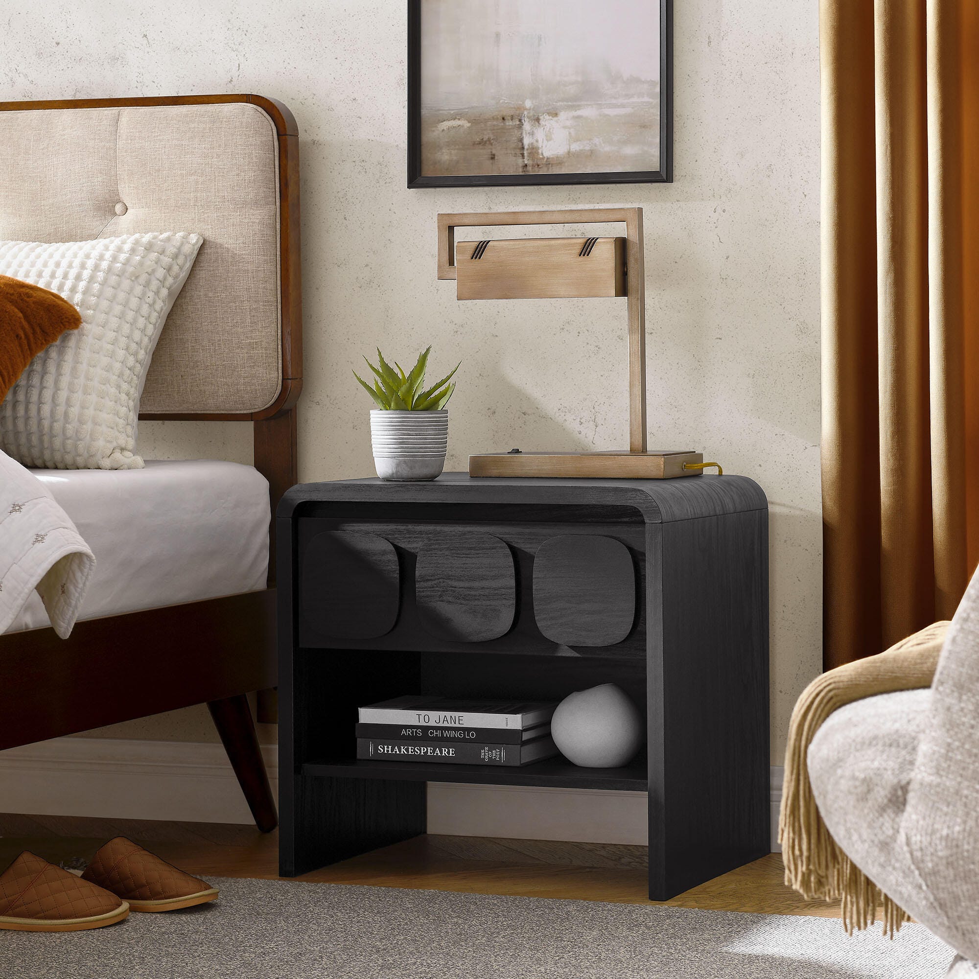 Click here for Modway Toscana 23 1 Drawer Nightstand  Black prices