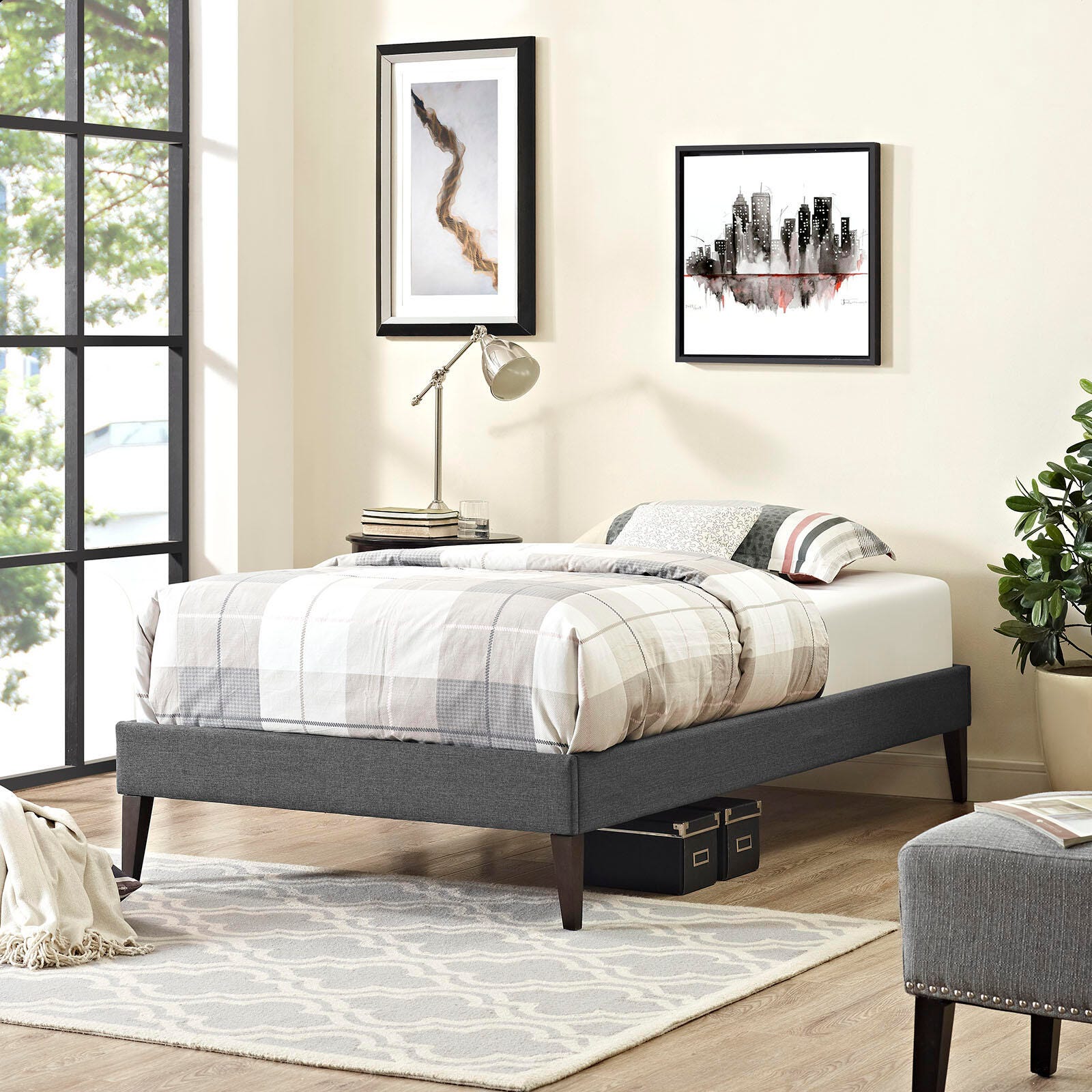 Click here for Modway Sharon Twin Bed Frame With Squared Tapered... prices