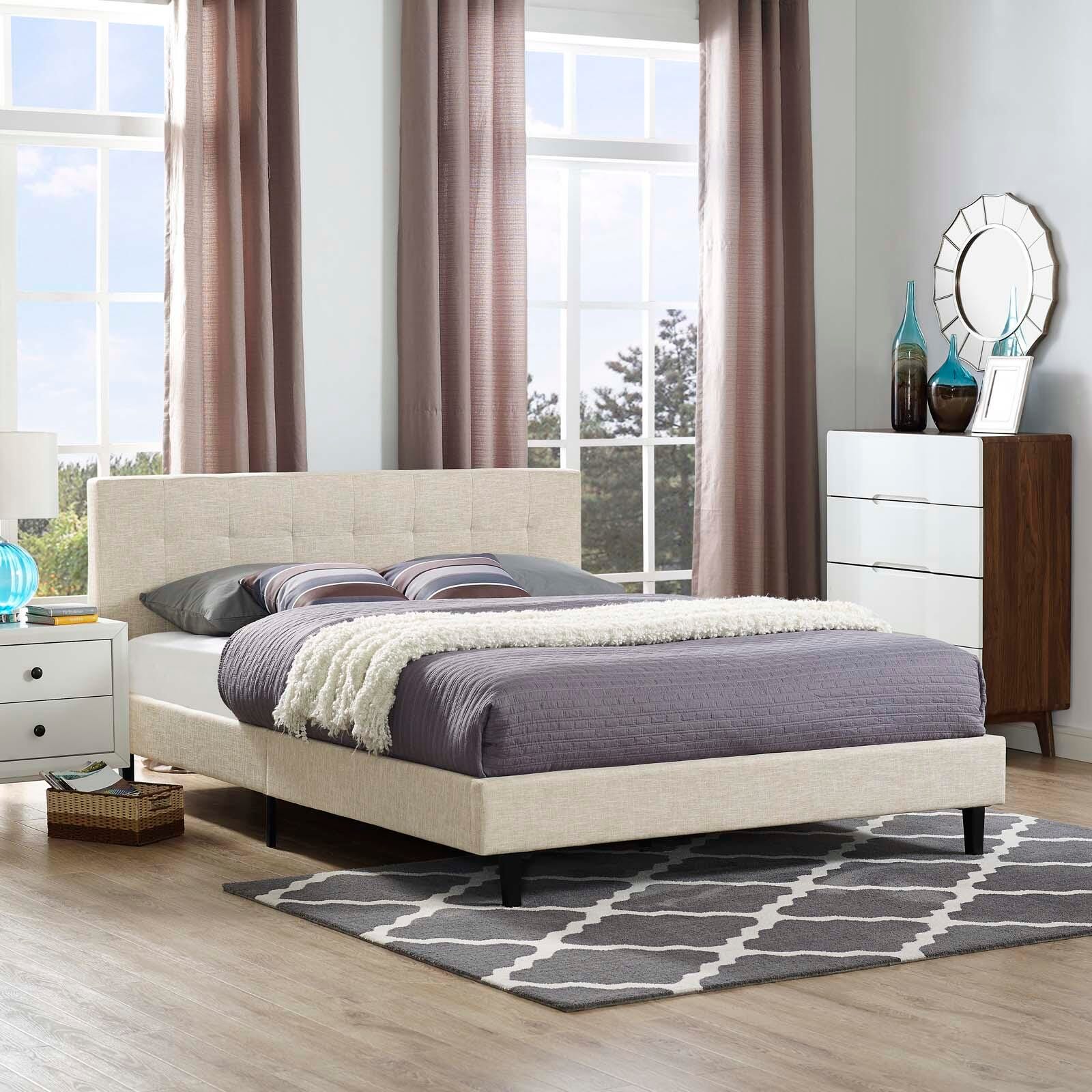 Click here for Modway Linnea Full Platform Bed  Beige prices