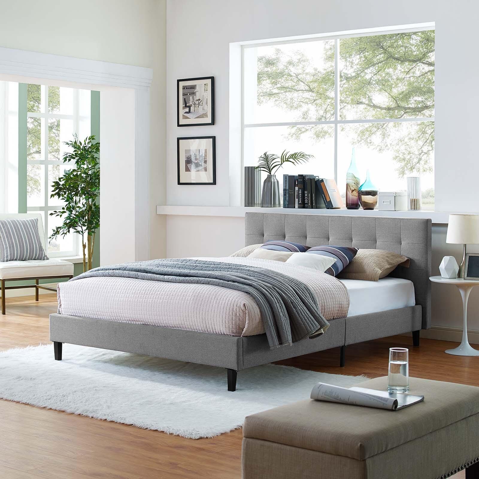 Click here for Modway Linnea Full Platform Bed  Light Gray prices