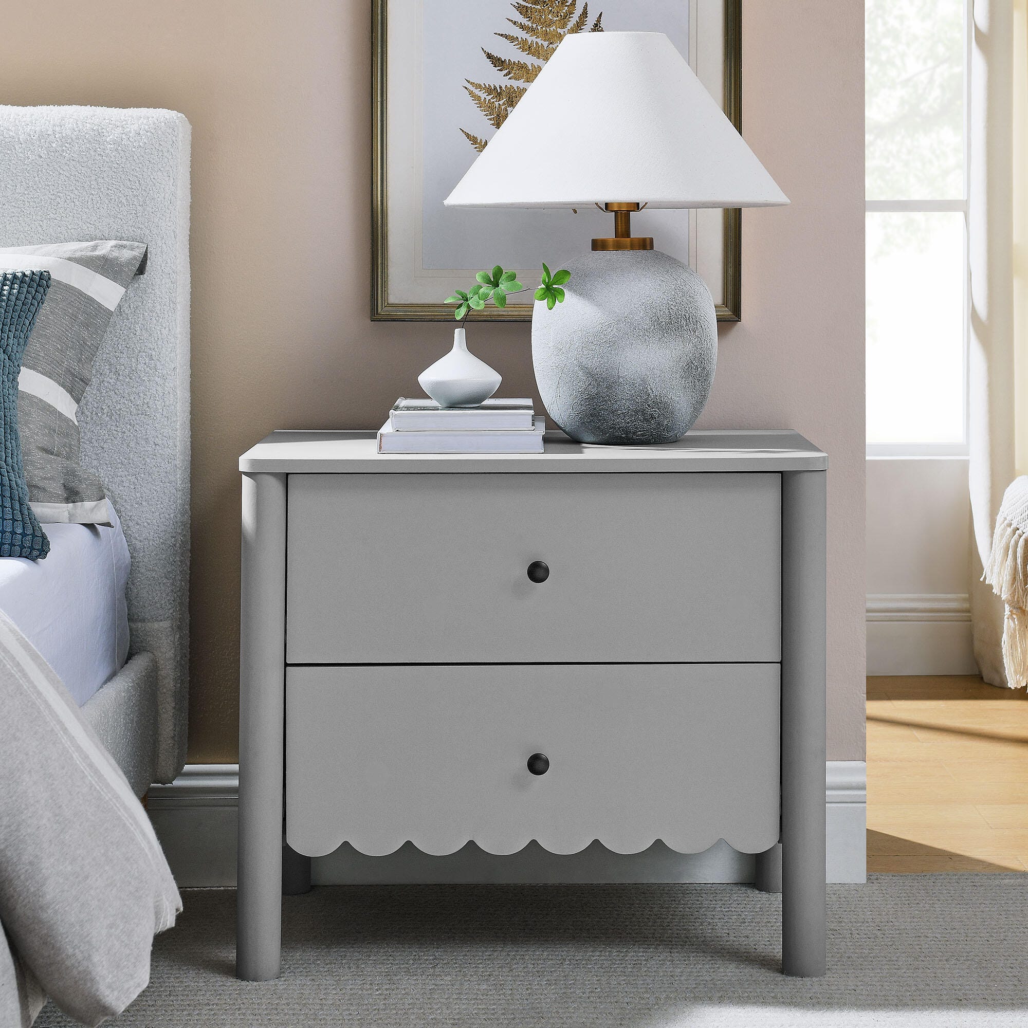 Click here for Modway Emmeline Scalloped 25 2 Drawer Nightstand... prices