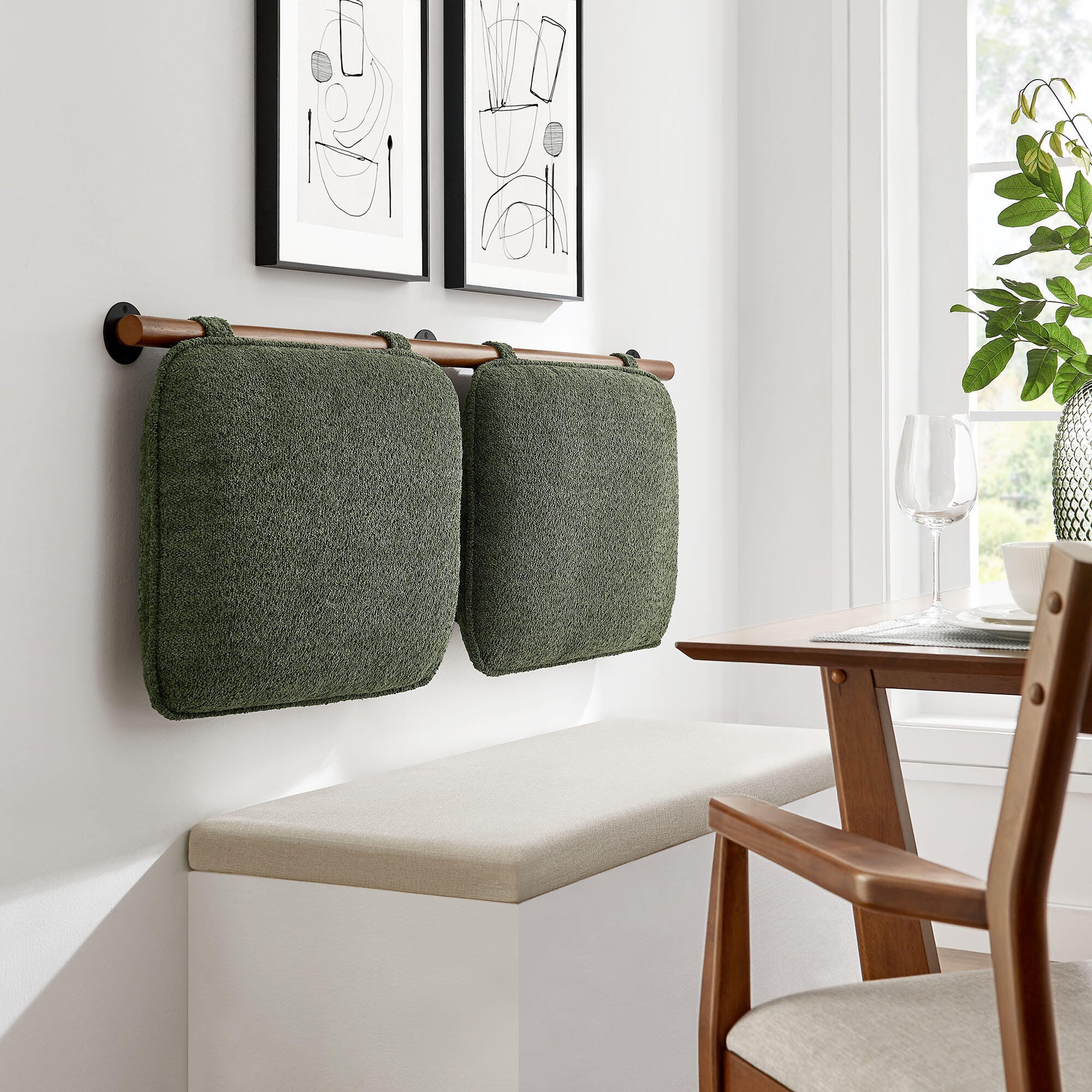 Click here for Modway Anela Queen Upholstered Headboard  Sage/Wal... prices