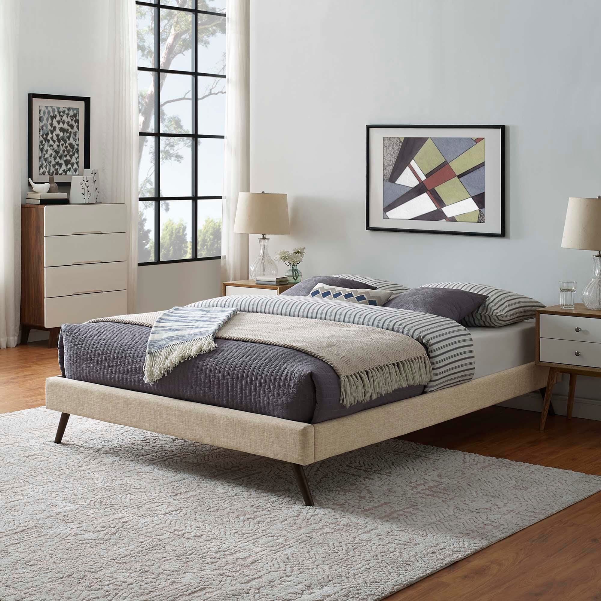 Click here for Modway Loryn Full Bed with Round Splayed Legs  Bei... prices