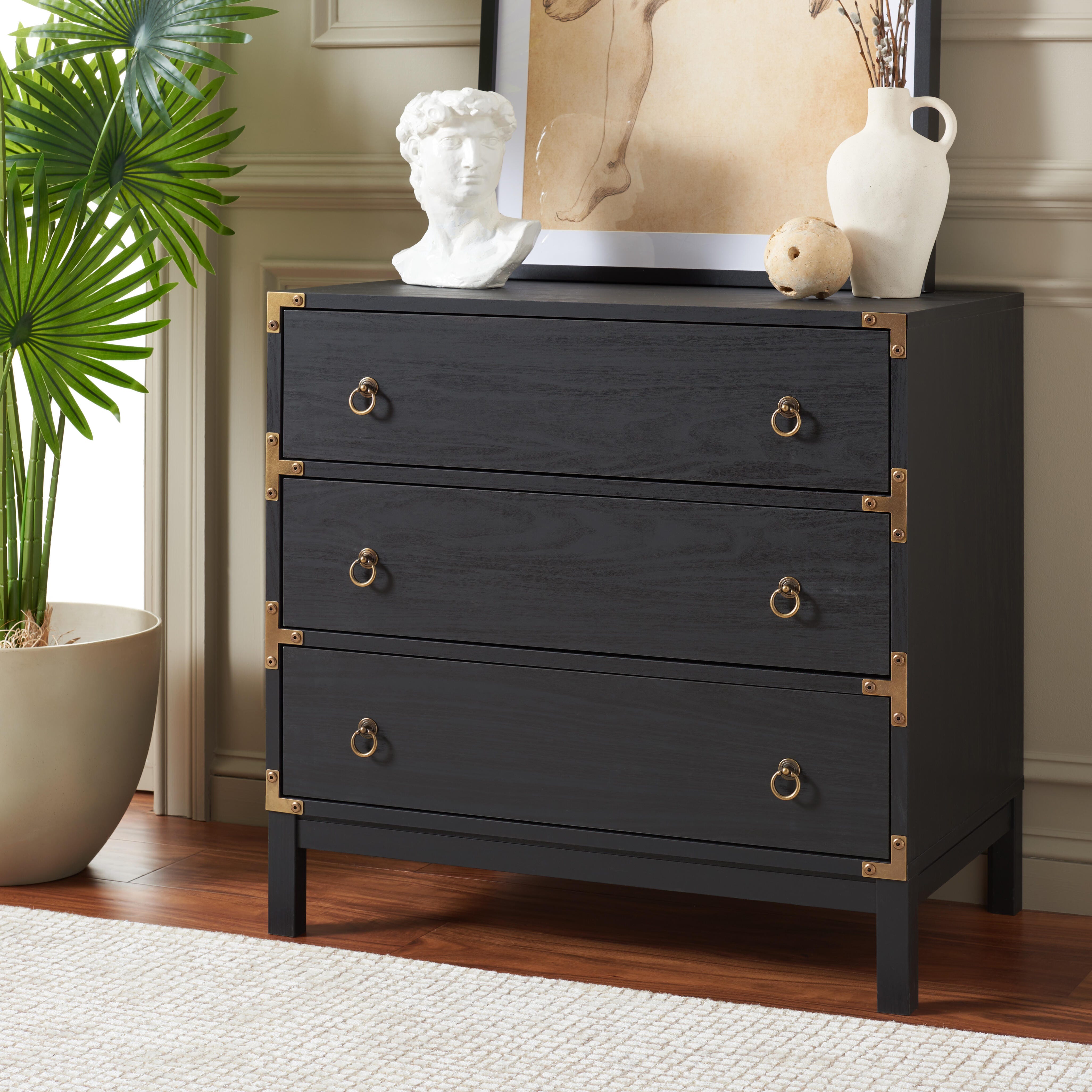 Click here for Safavieh Galio 31 3 Drawer Chest of Drawers  Black... prices