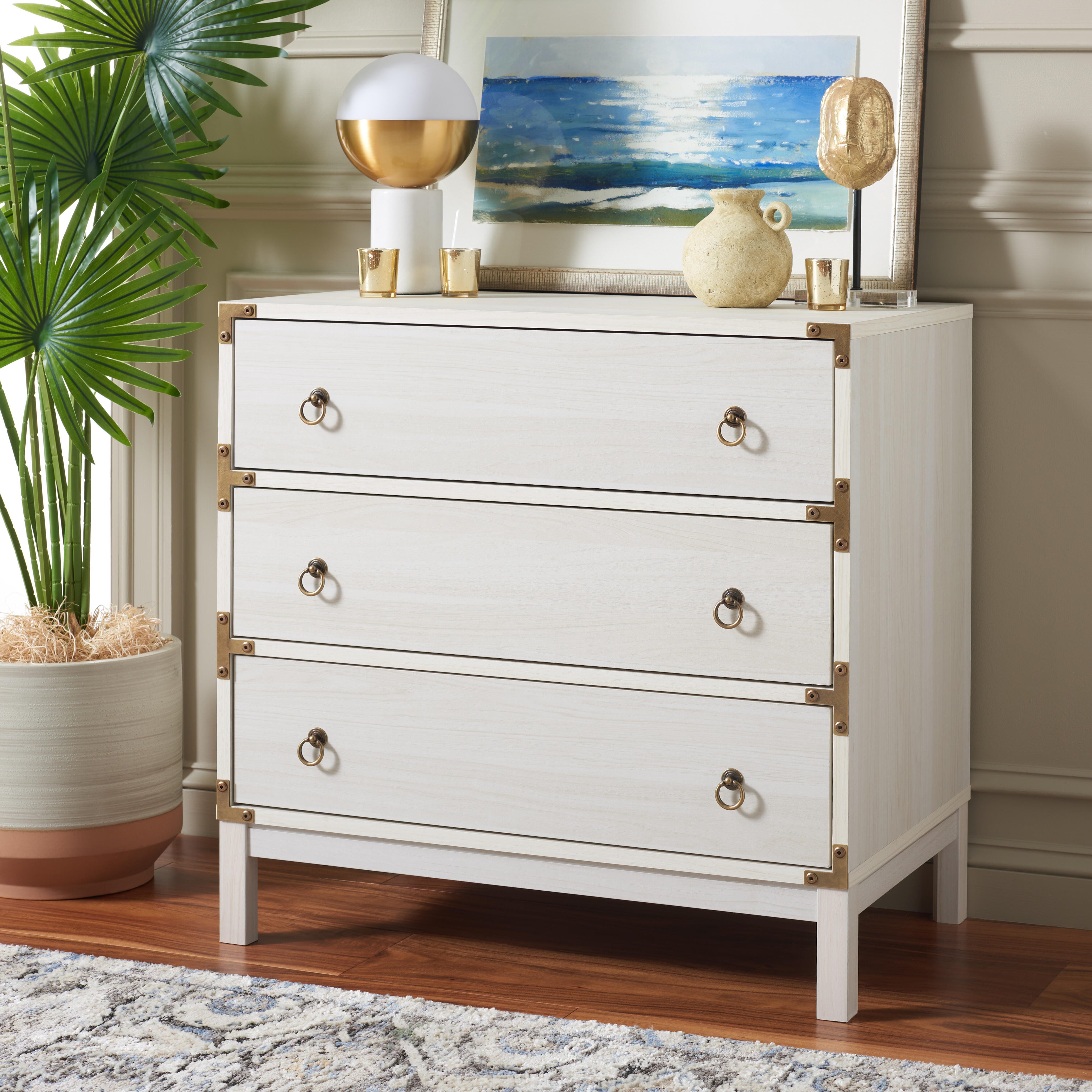 Click here for Safavieh Galio 31 3 Drawer Chest of Drawers  Bleac... prices