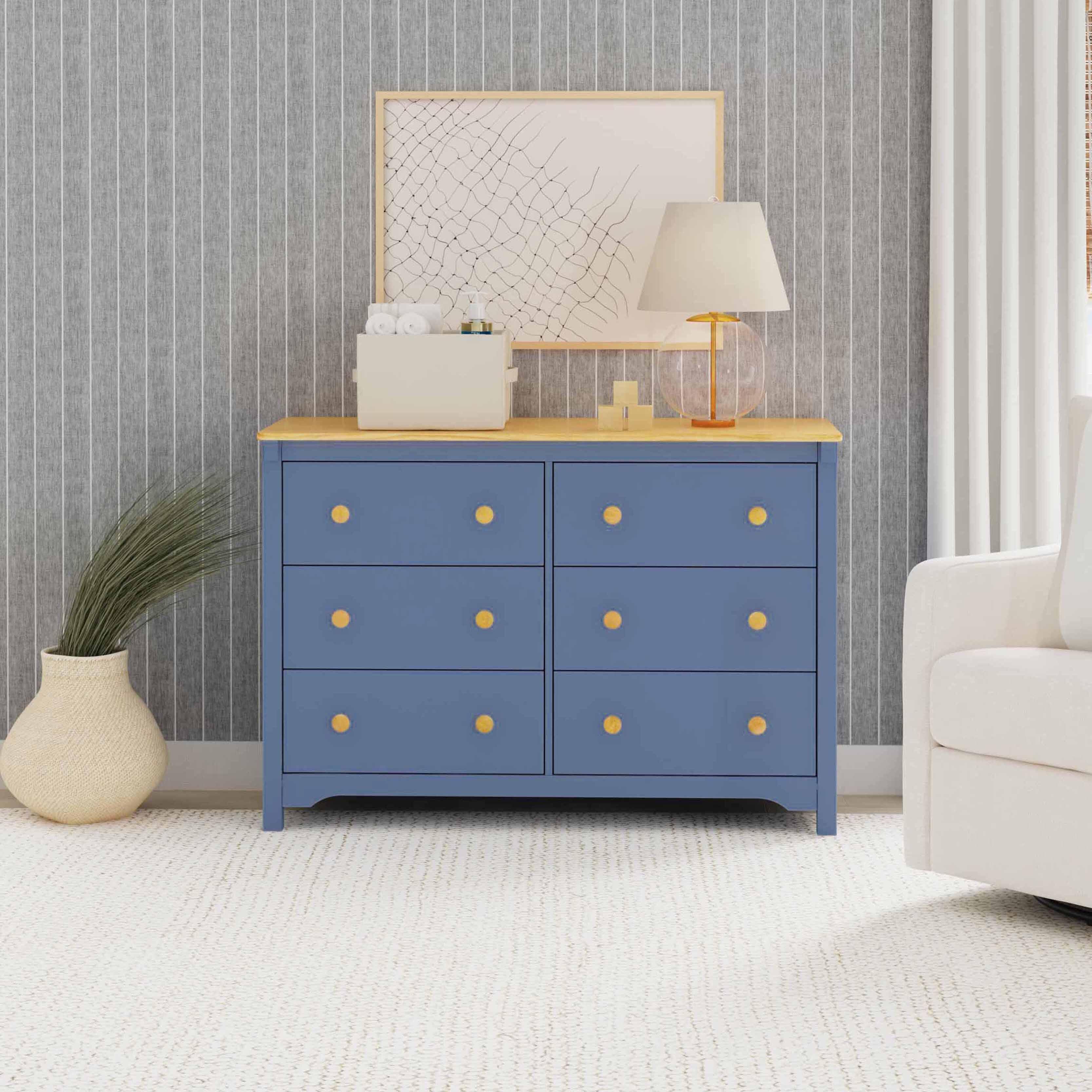 Click here for daVinci Shea 6 Drawer Dresser  Cove Blue/Honey prices