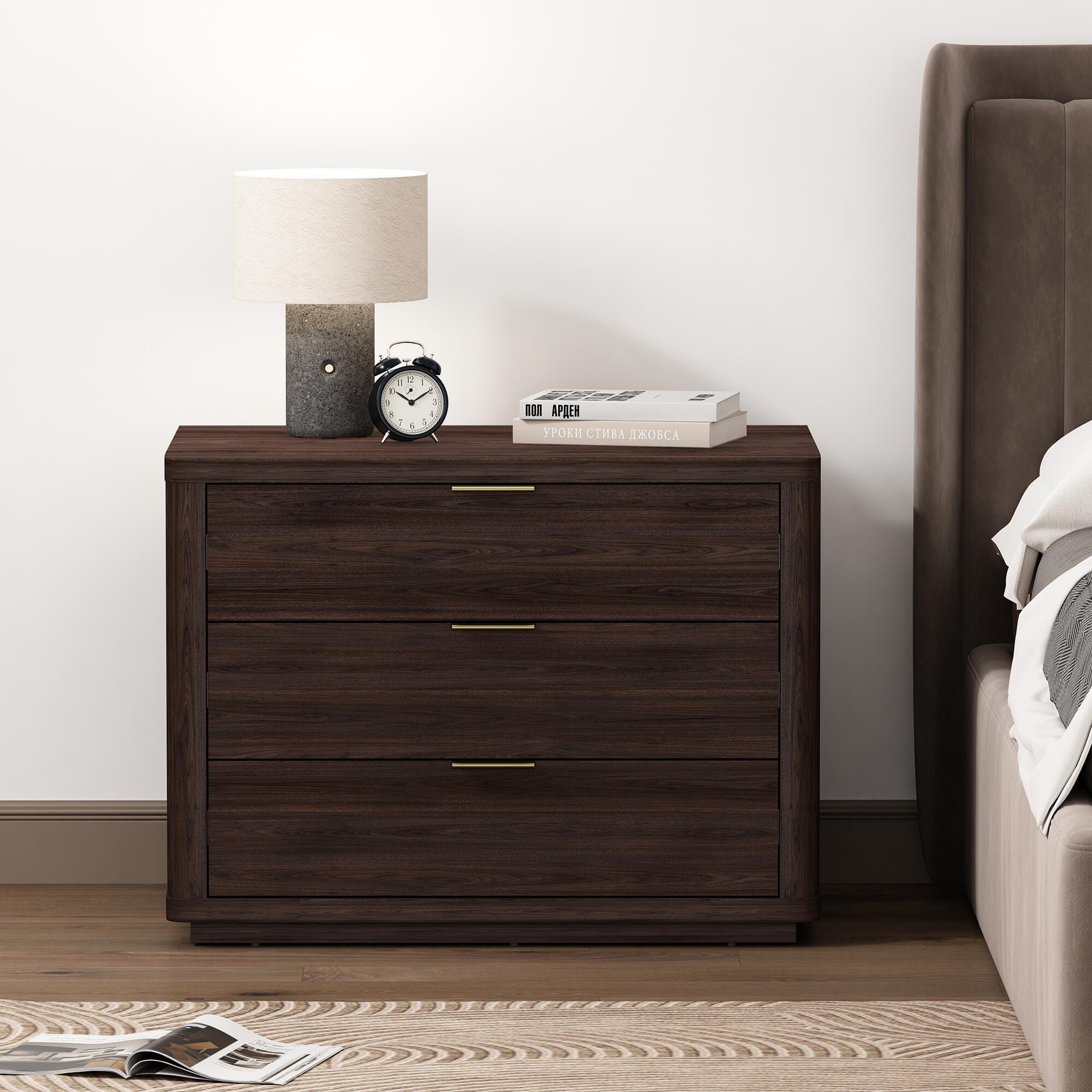 Click here for Manhattan Comfort Evelyn 32 3 Drawers Nightstand... prices