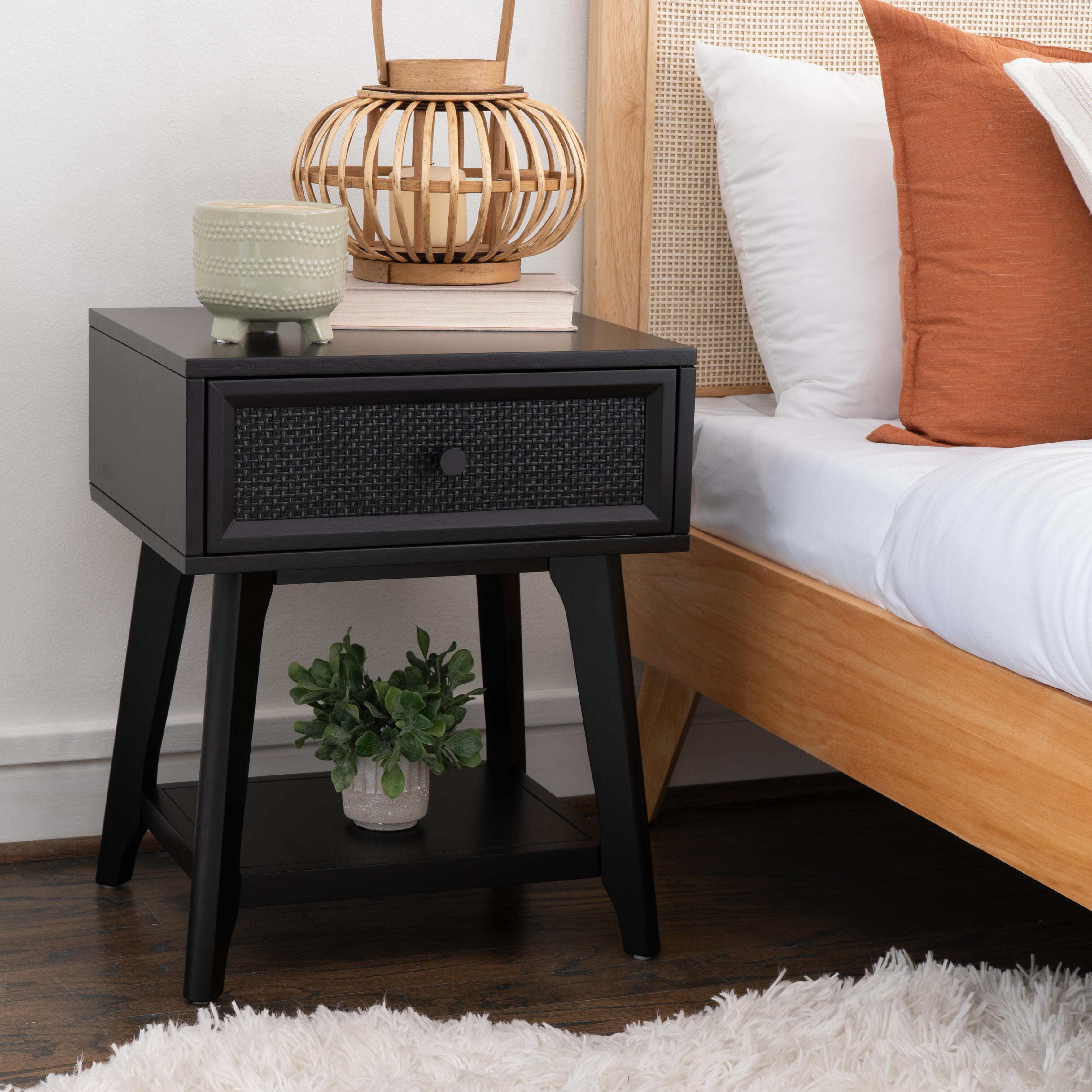 Click here for Linon Maggie 18 1 Drawer Nightstand  Black prices