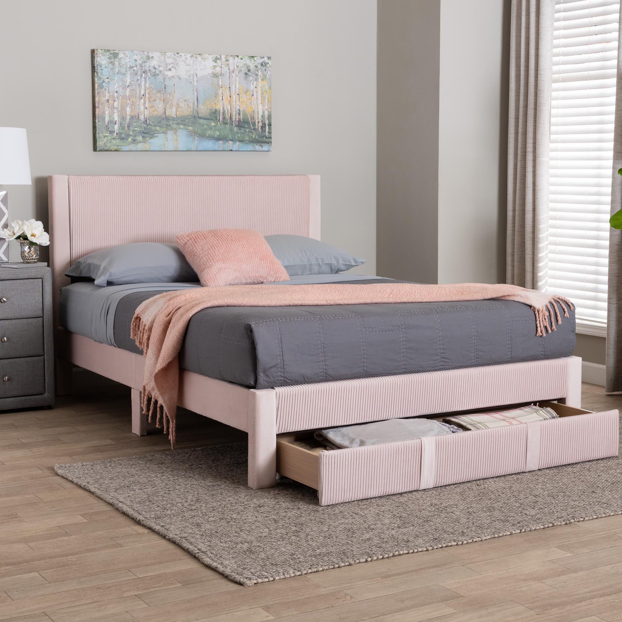 Click here for Baxton Studio Elora Queen Platform Bed With 1 Stor... prices
