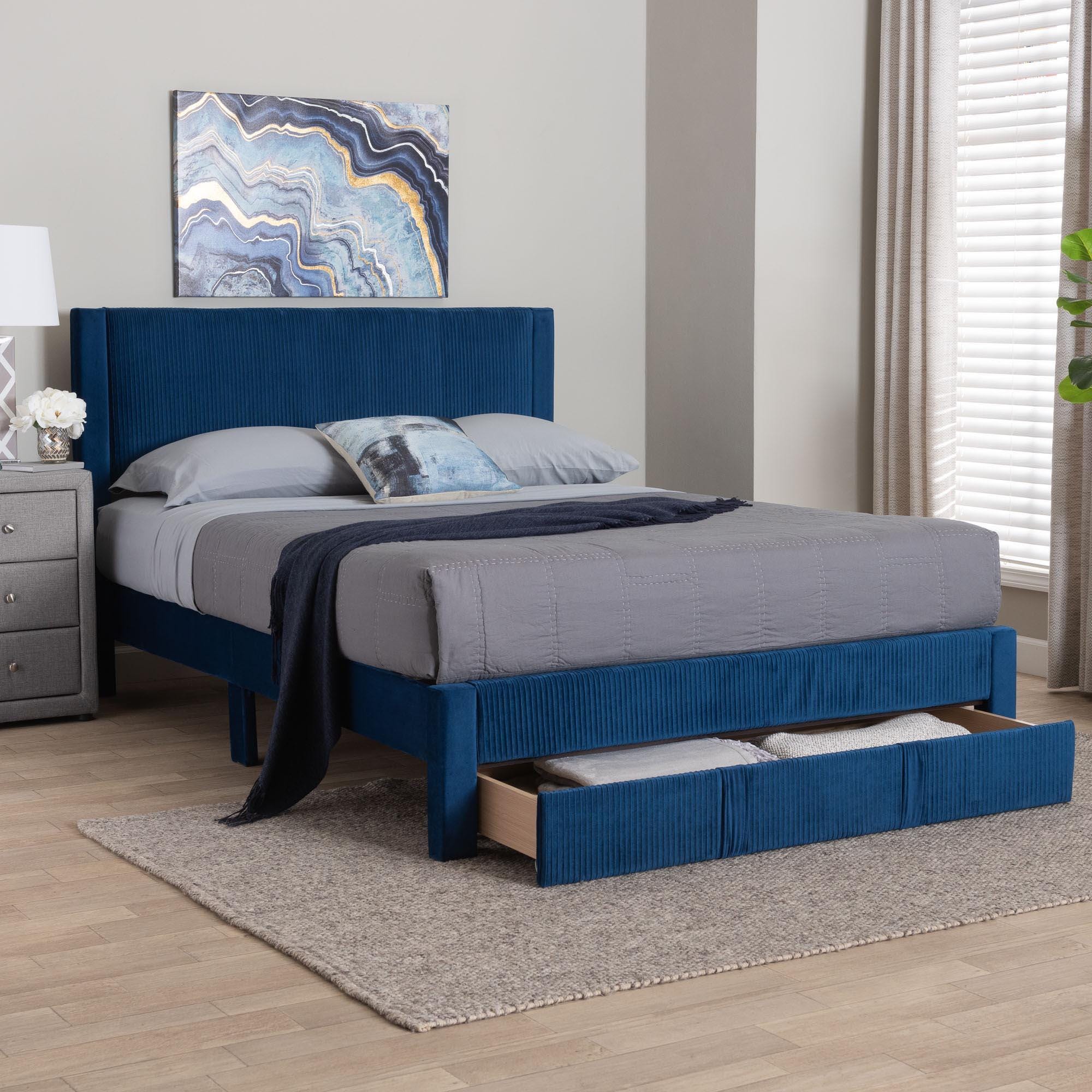 Click here for Baxton Studio Elora Queen Platform Bed With 1 Stor... prices