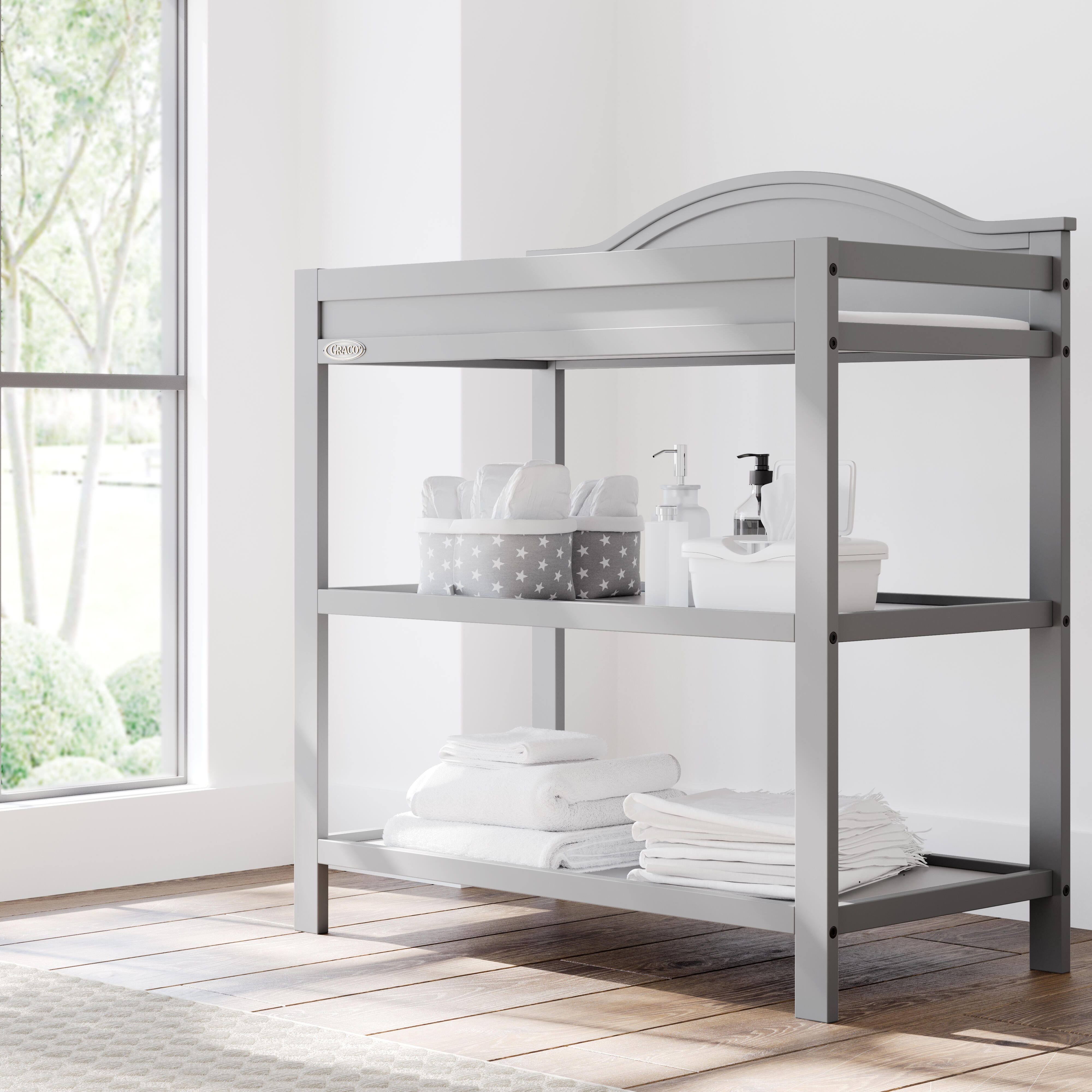 Click here for Graco Story Changing Table  Pebble Gray prices