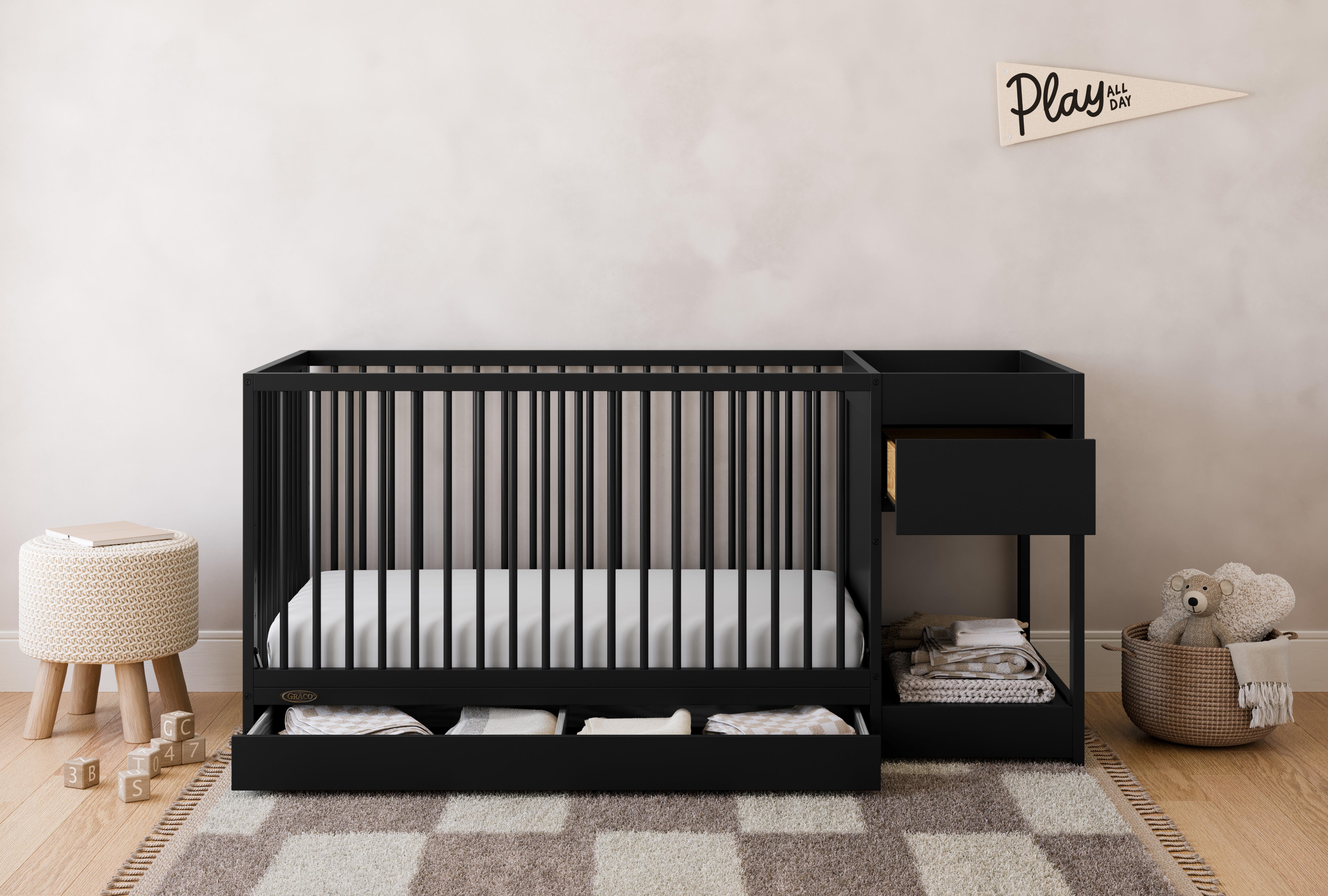 Click here for Graco Teddi 5-in-1 Convertible Crib and Changer wi... prices