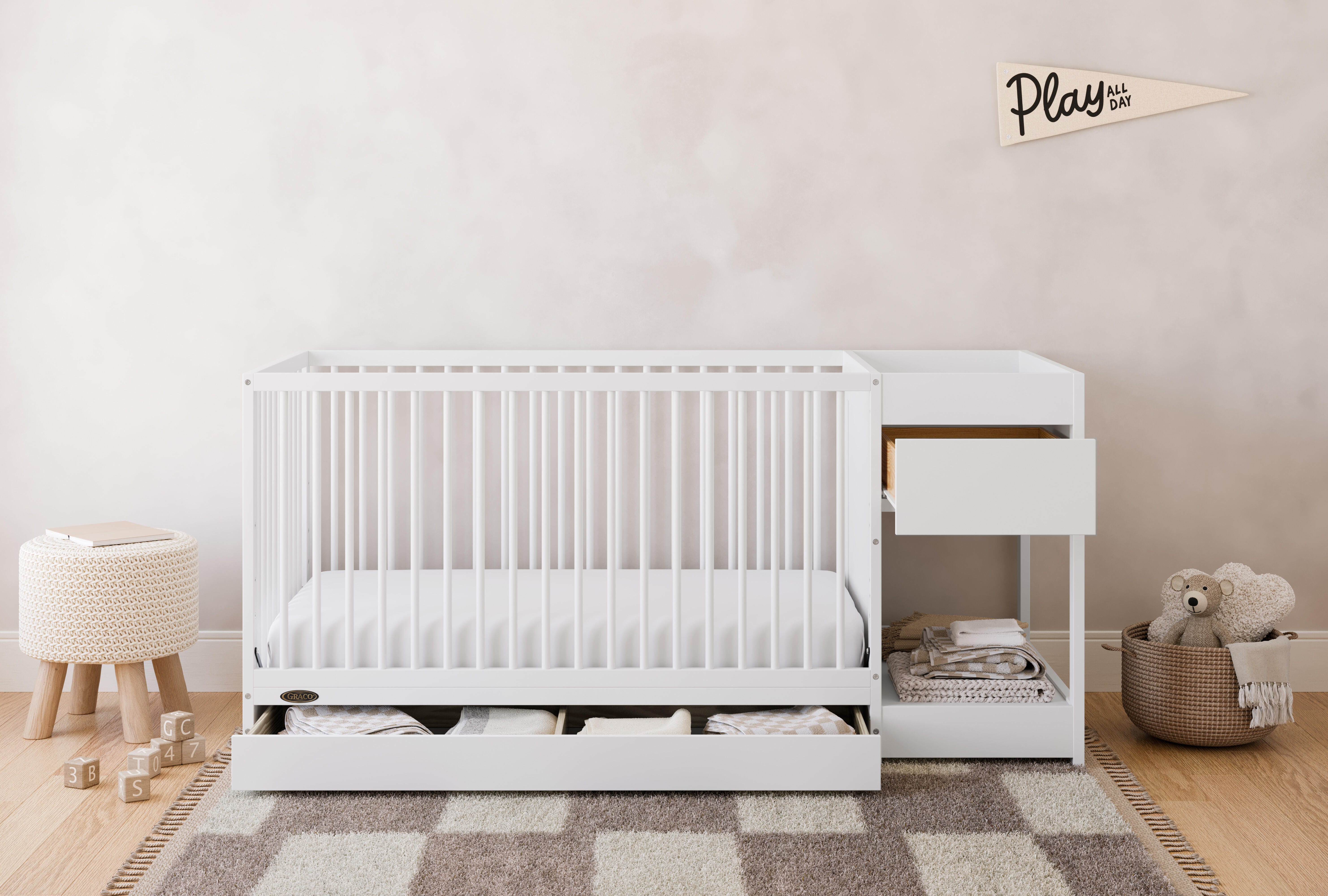 Click here for Graco Teddi 5-in-1 Convertible Crib and Changer wi... prices