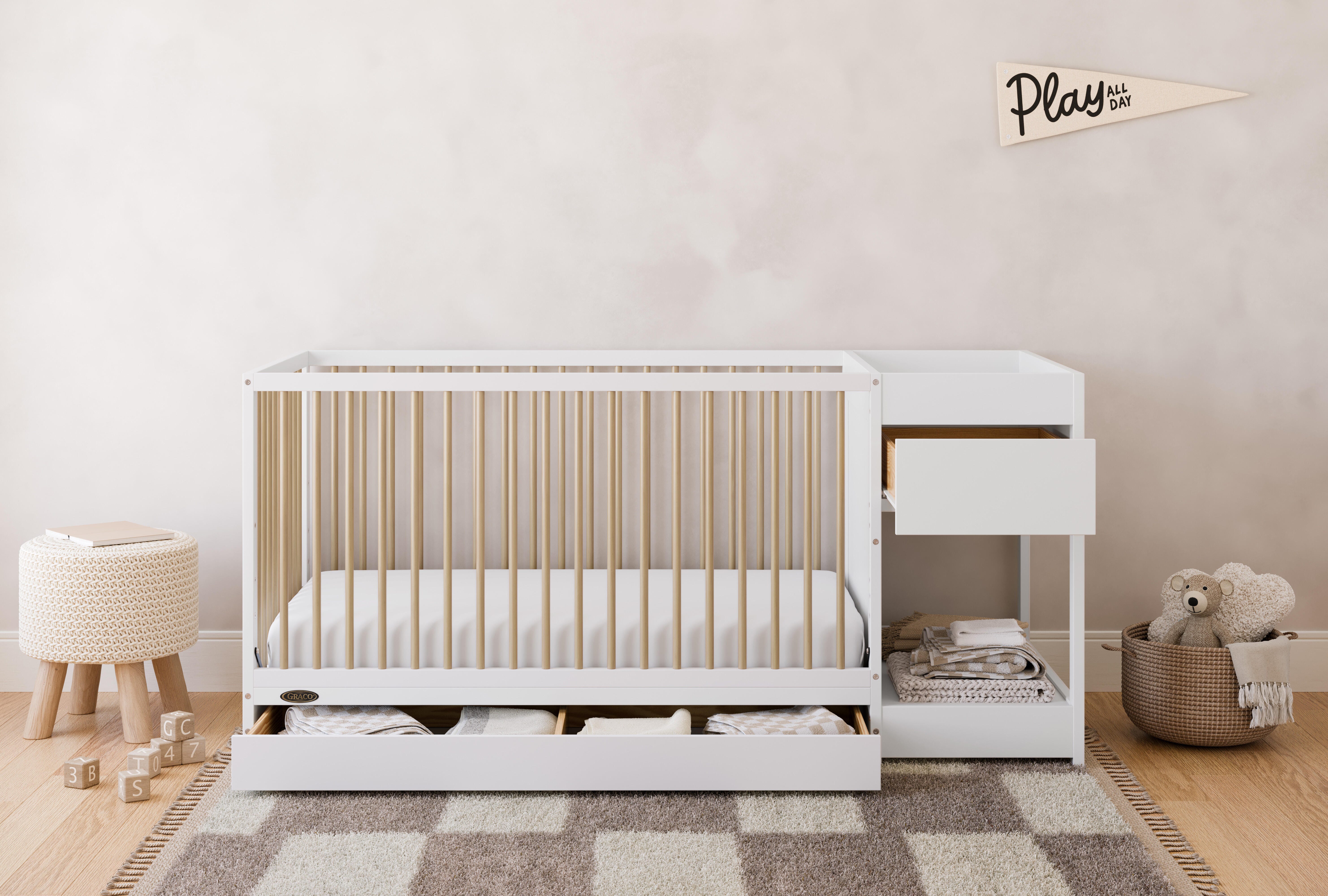 Click here for Graco Teddi 5-in-1 Convertible Crib and Changer wi... prices