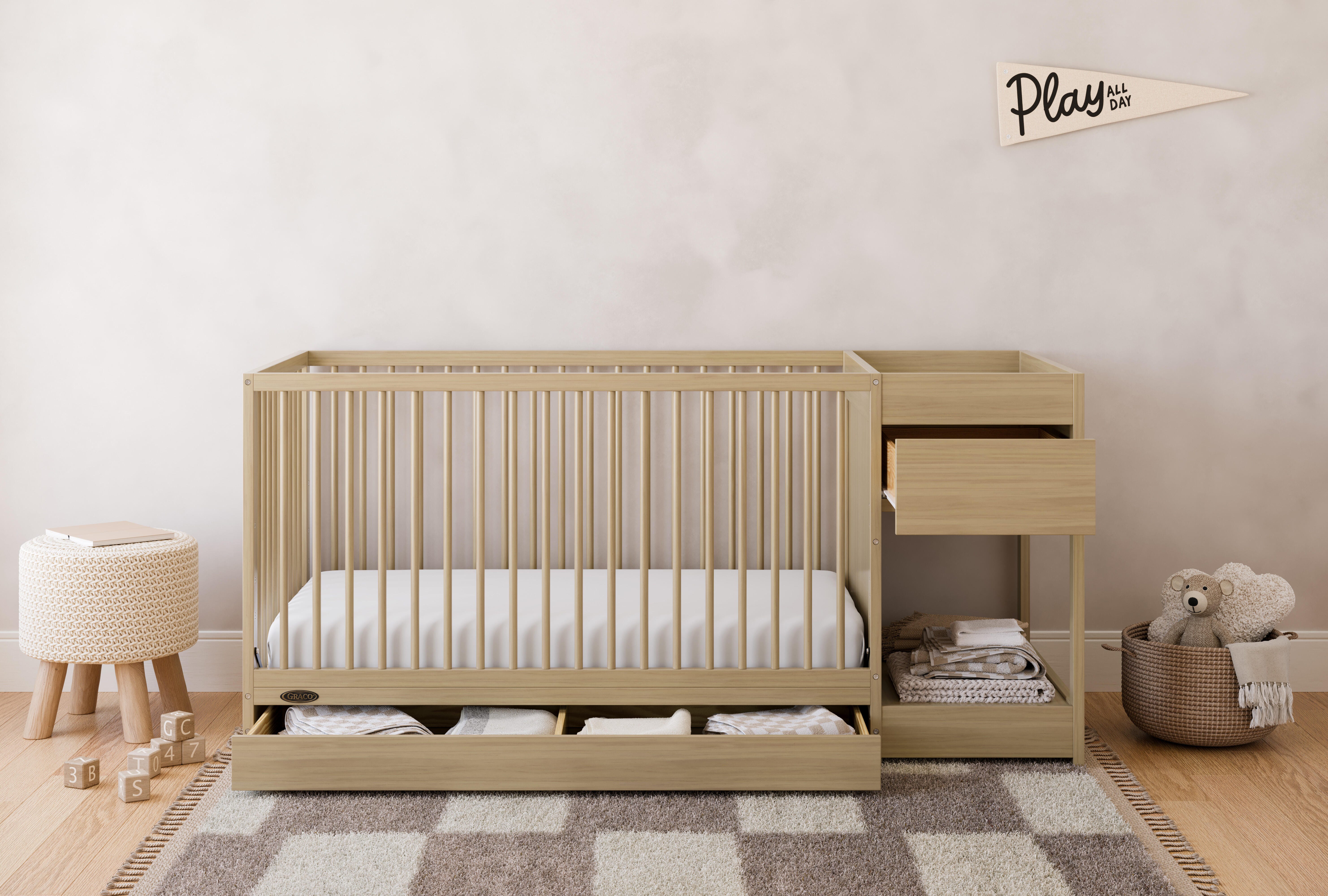 Click here for Graco Teddi 5-in-1 Convertible Crib and Changer wi... prices