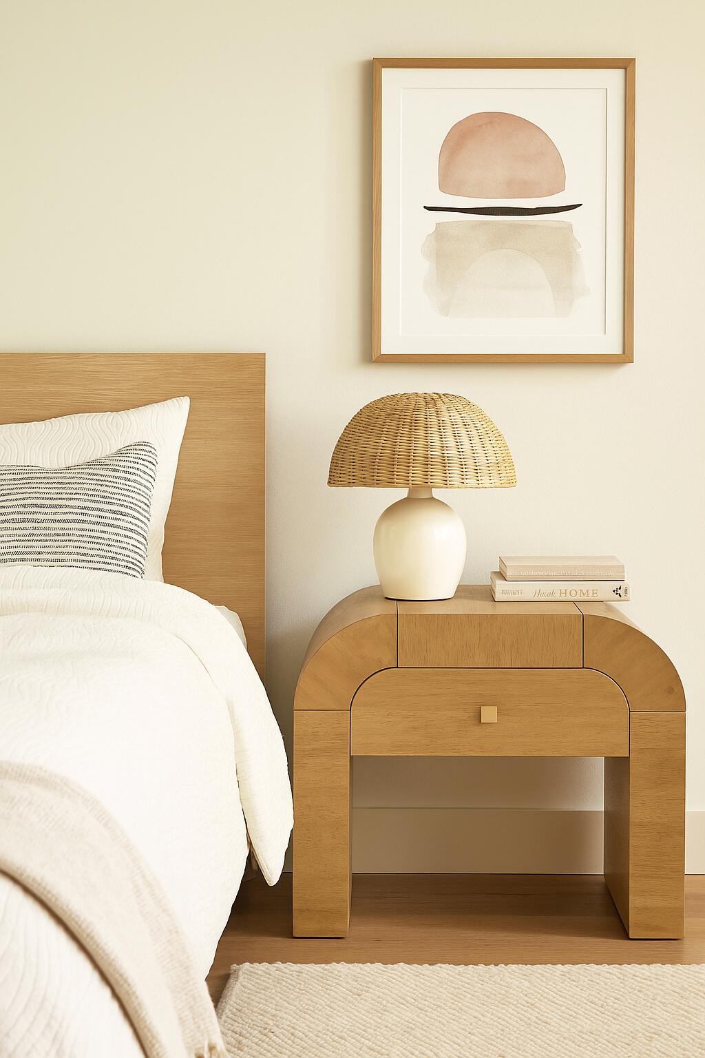 Click here for TOV Furniture Hump 26 1 Drawer Nightstand  Natural prices