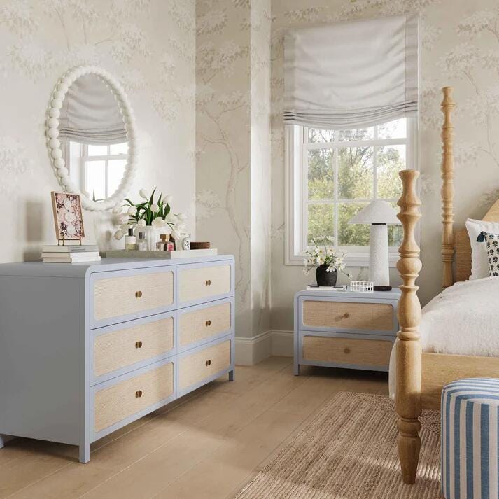 Click here for TOV Furniture Patty 28 2 Drawer Nightstand  Blue prices