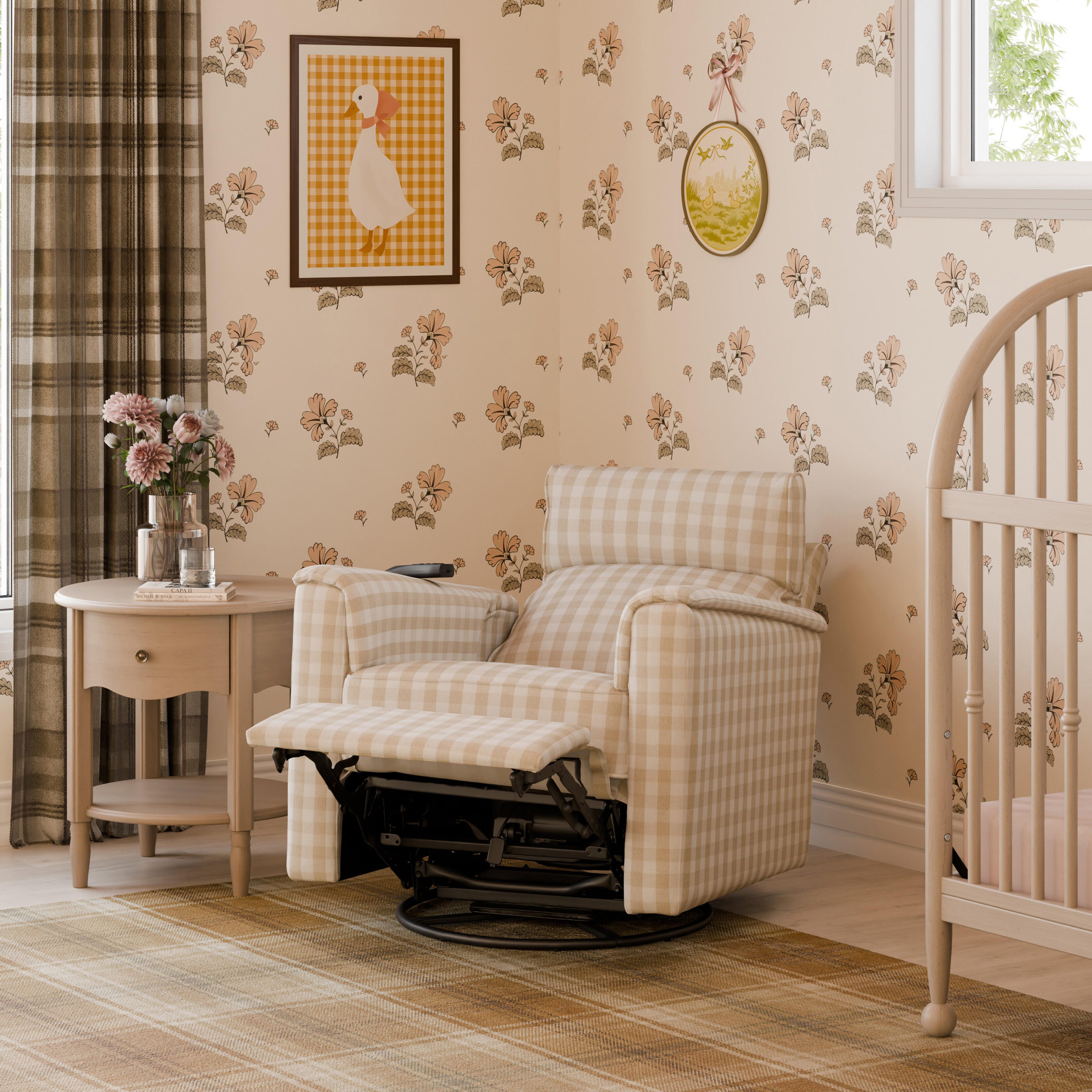 Click here for Namesake Willa Deluxe Power Recliner  Tan Gingham prices