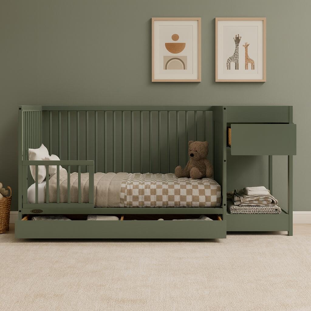 Click here for Graco Toddler Safety Guardrail (Dowels)  Olive prices