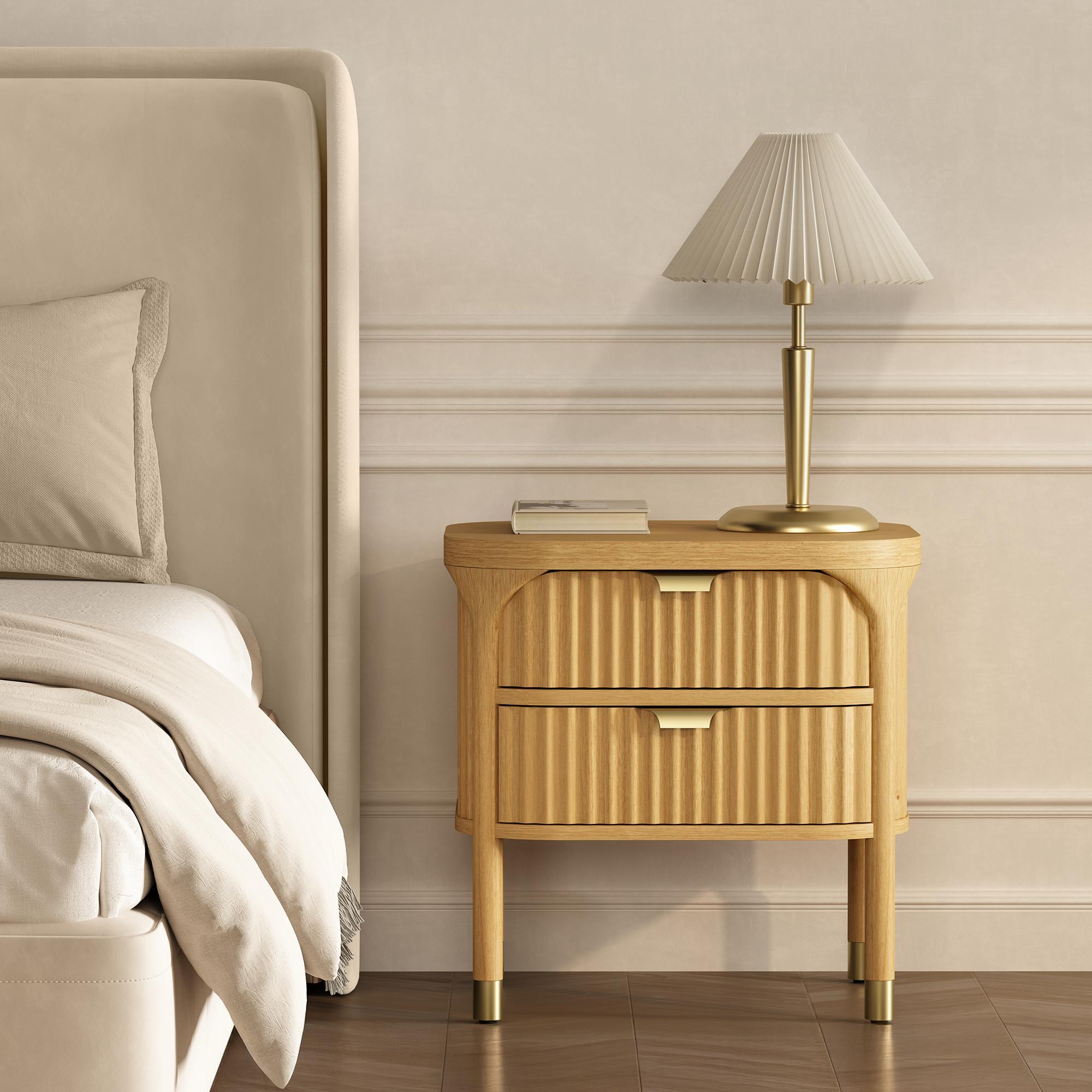 Click here for Manhattan Comfort Park 24 2 Drawer Nightstand  Nat... prices