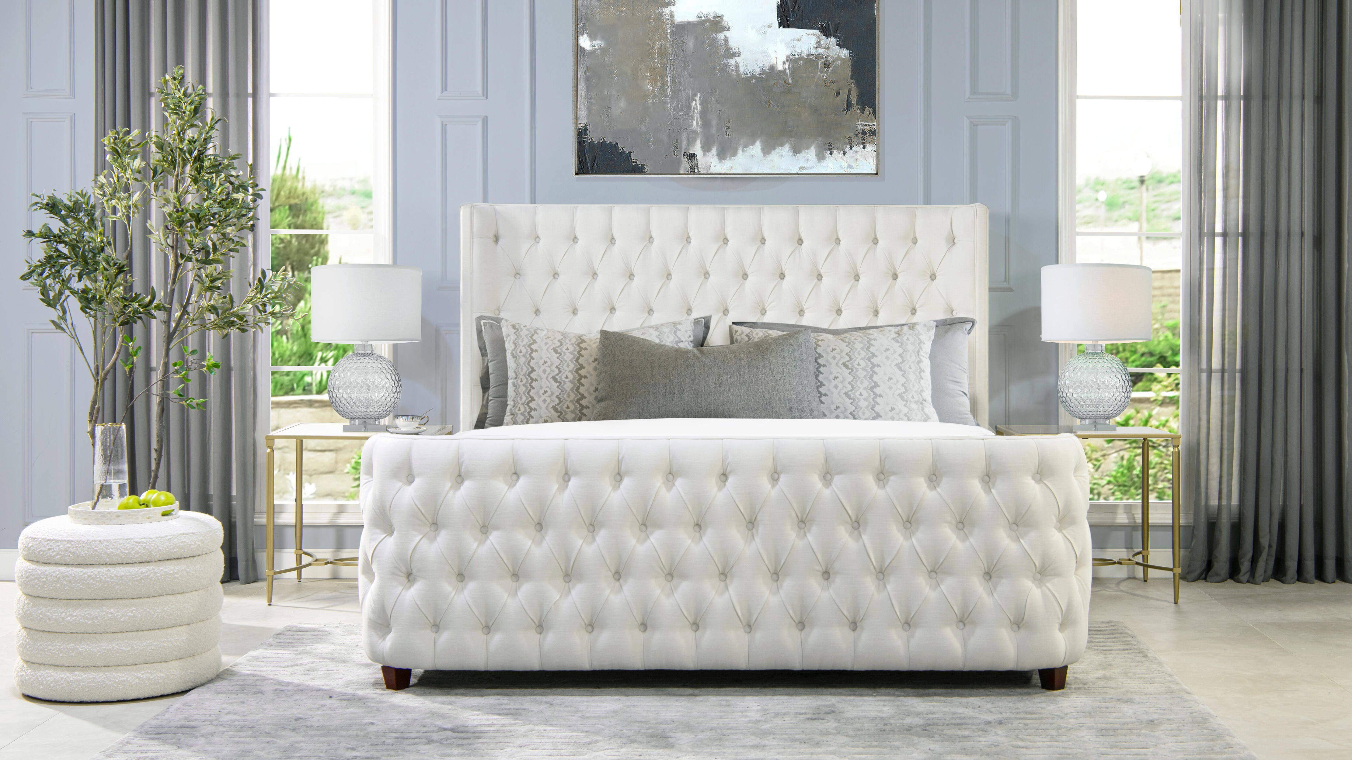 Click here for Jennifer Taylor Brooklyn King Tufted Panel Bed  An... prices