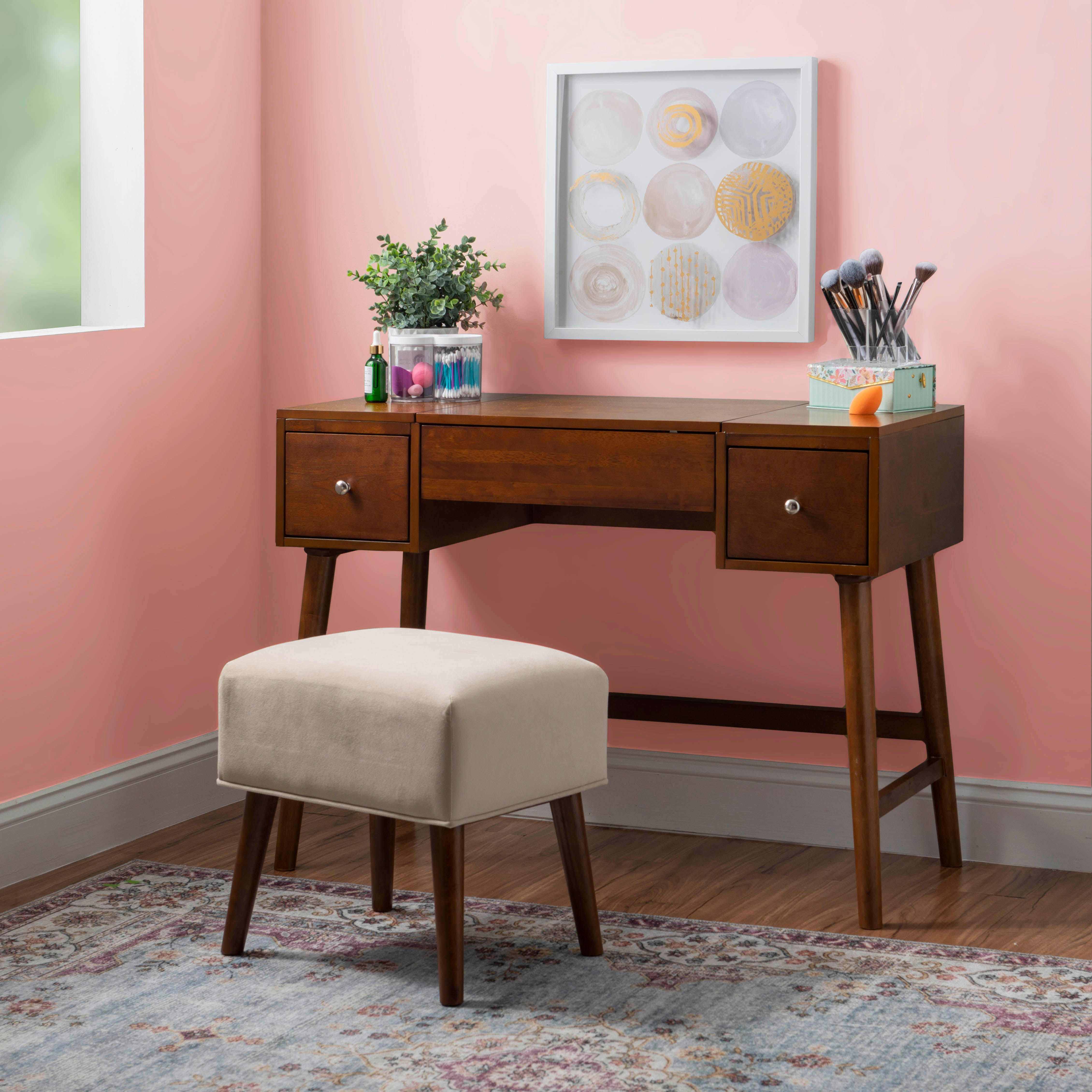 Click here for Linon Maggie Vanity Set  Walnut prices