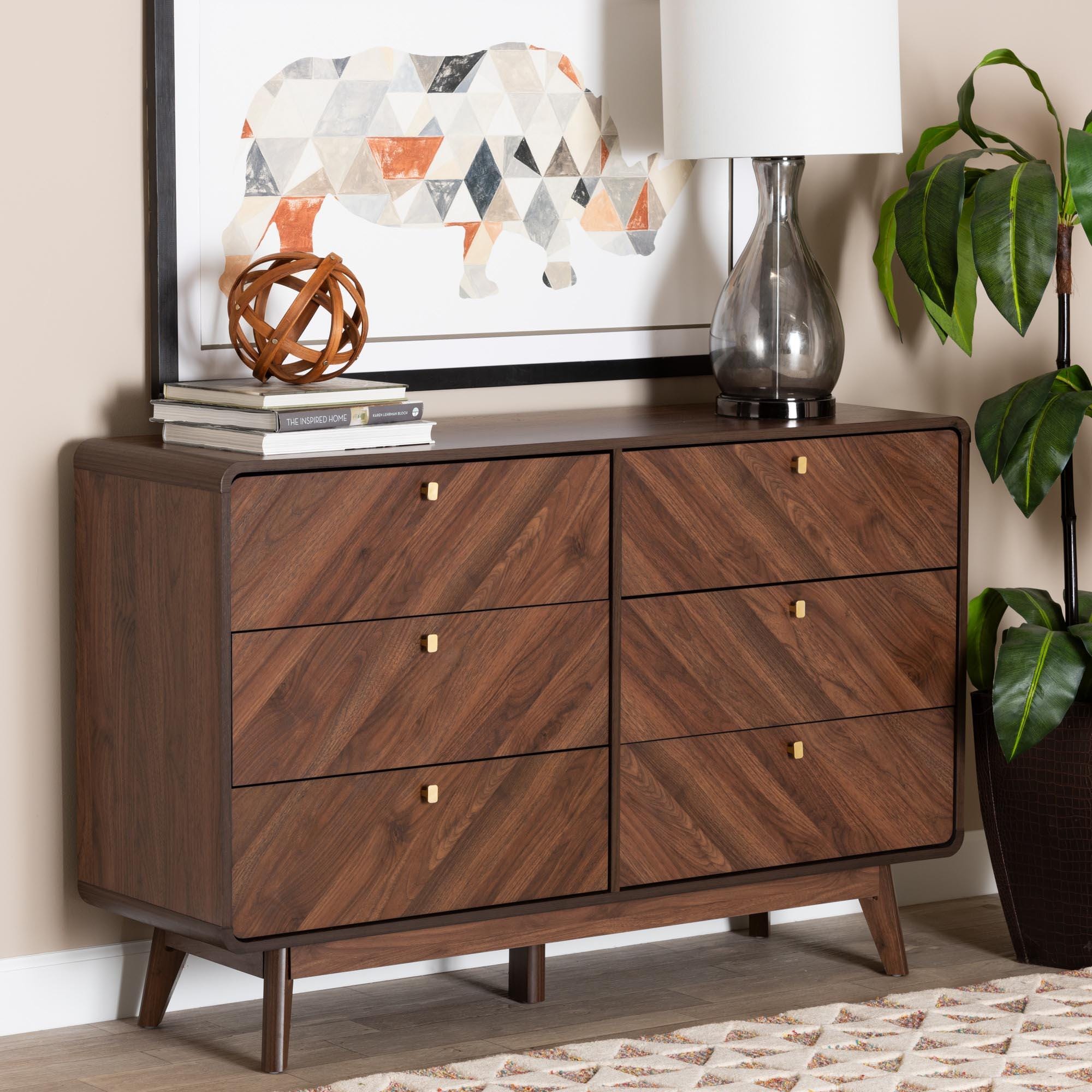 Click here for Baxton Studio Markell 52 6 Drawer Dresser  Walnut... prices