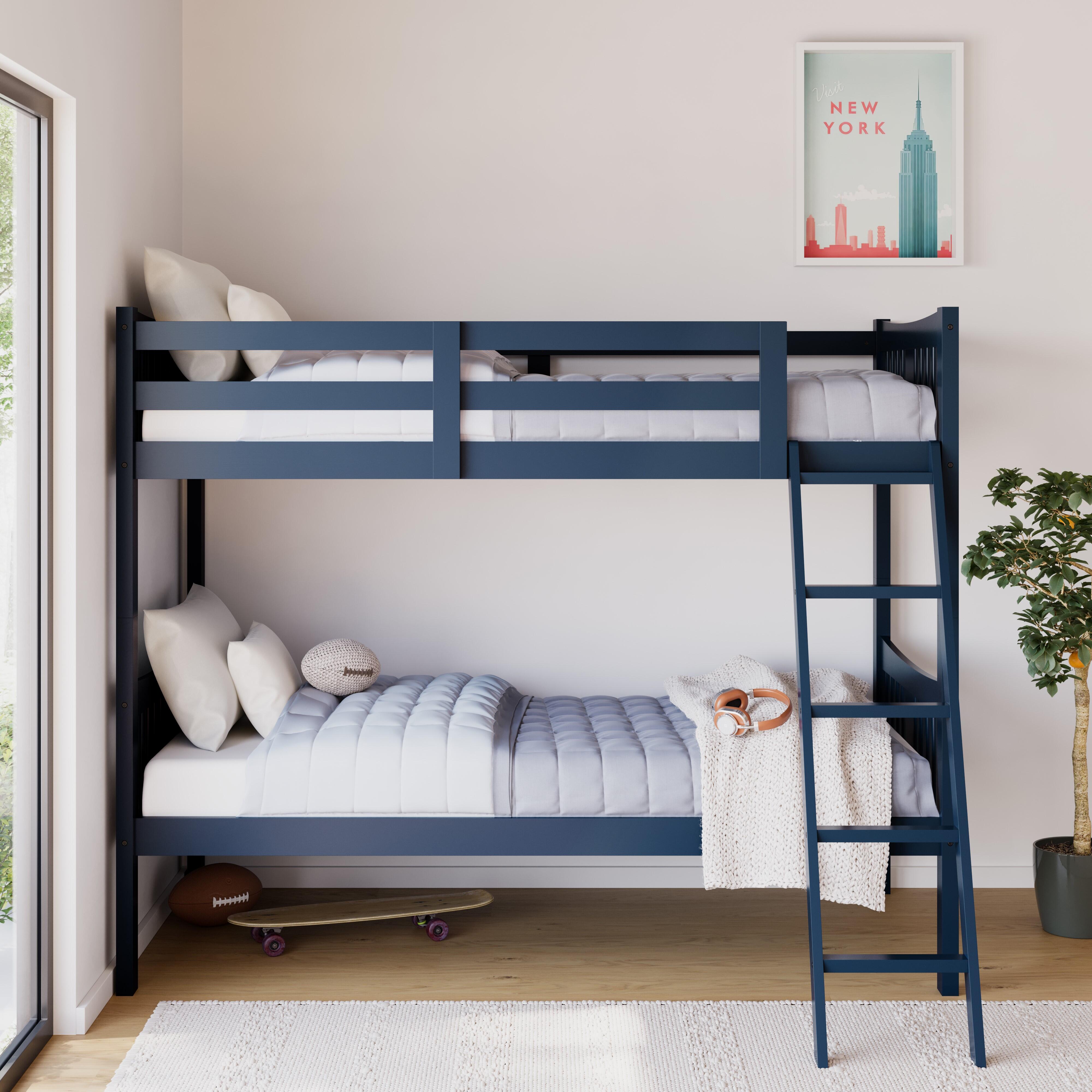 Click here for Storkcraft Caribou Twin-over-Twin Bunk Bed  Navy prices