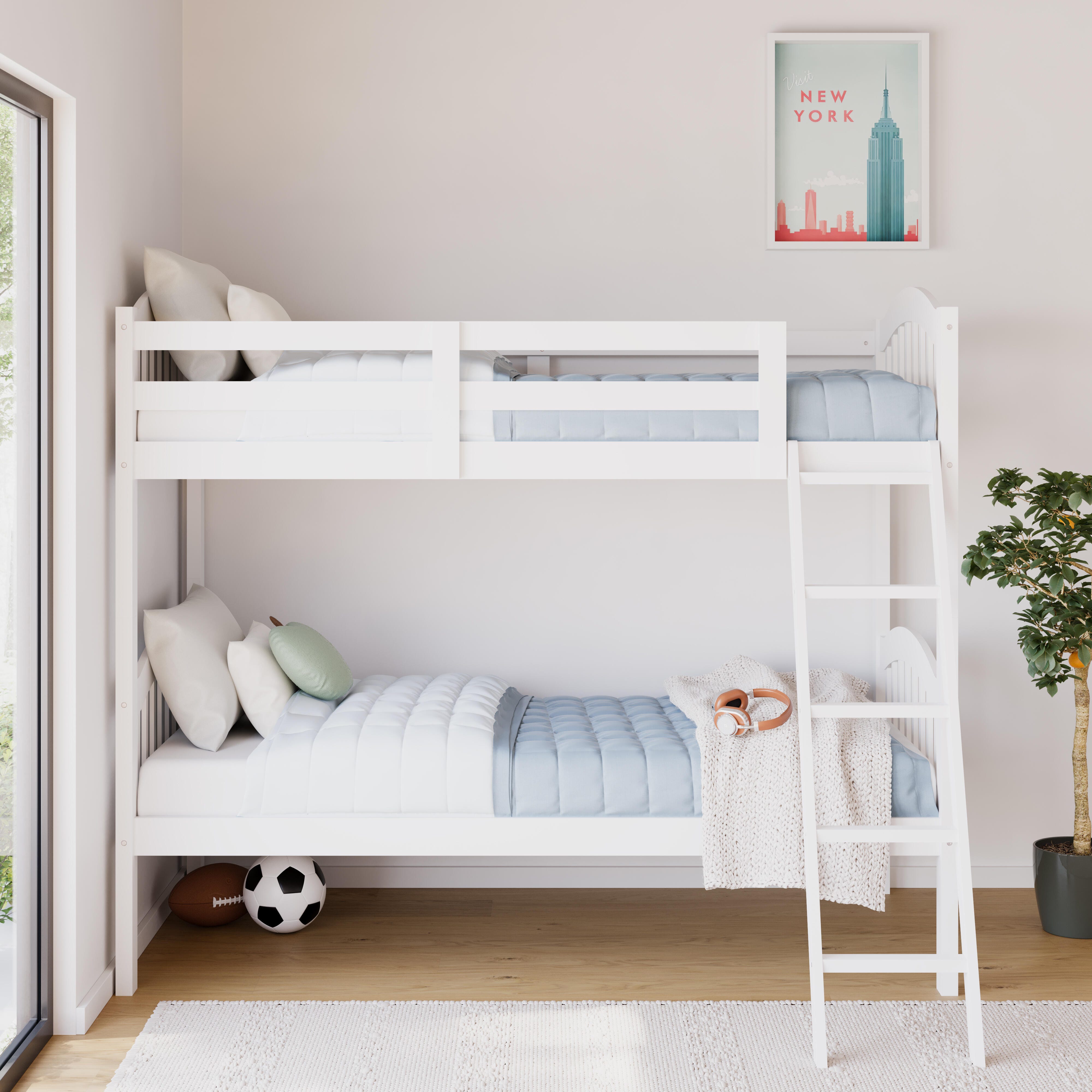 Click here for Storkcraft Longhorn Twin-over-Twin Bunk Bed  White prices
