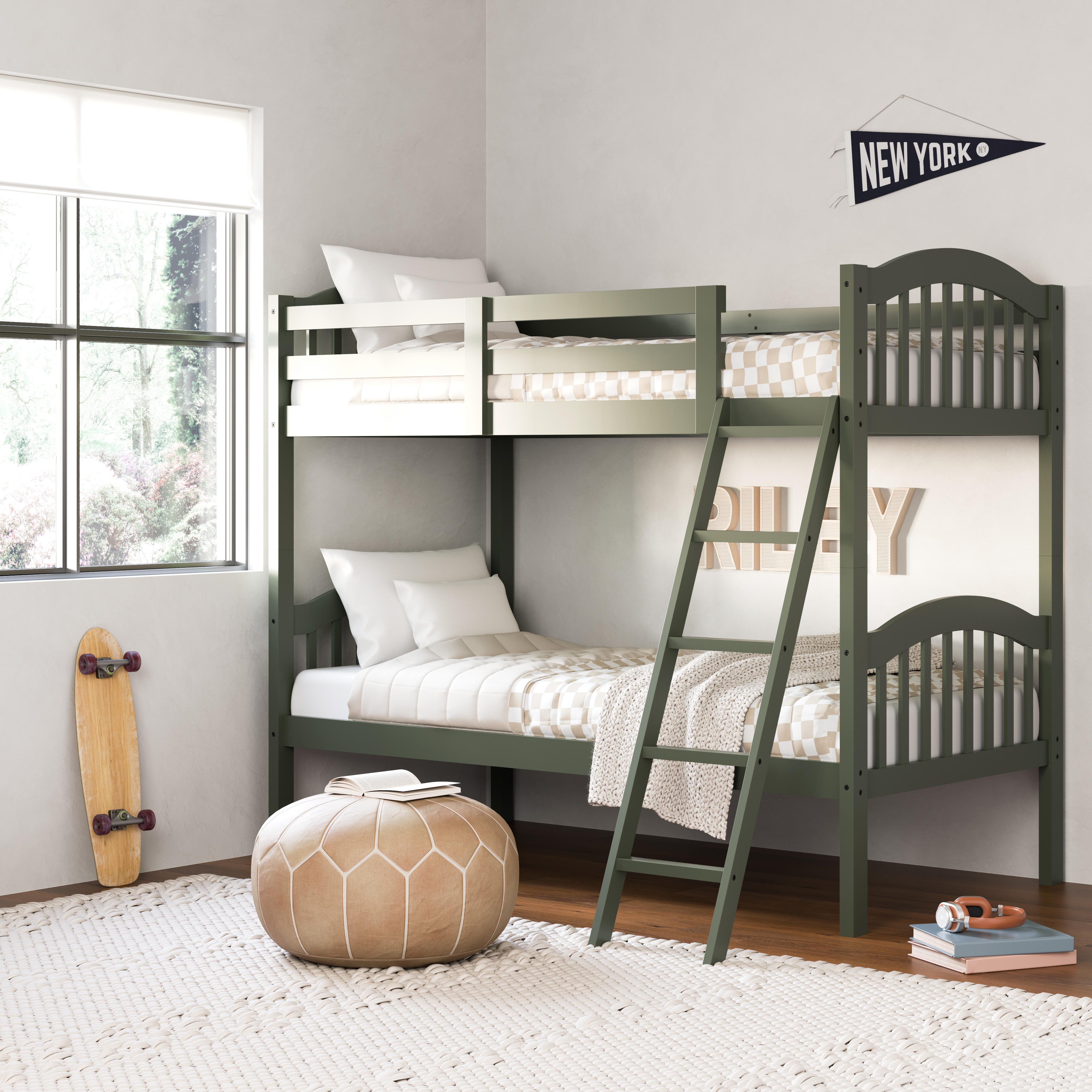Click here for Storkcraft Longhorn Twin-over-Twin Bunk Bed  Olive prices