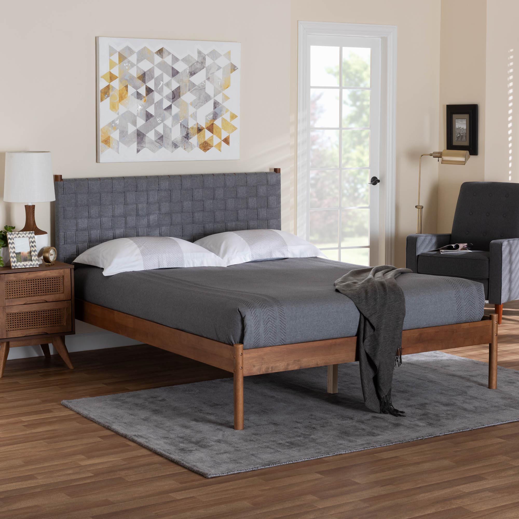 Click here for Baxton Studio Estela Queen Panel Platform Bed  Gra... prices
