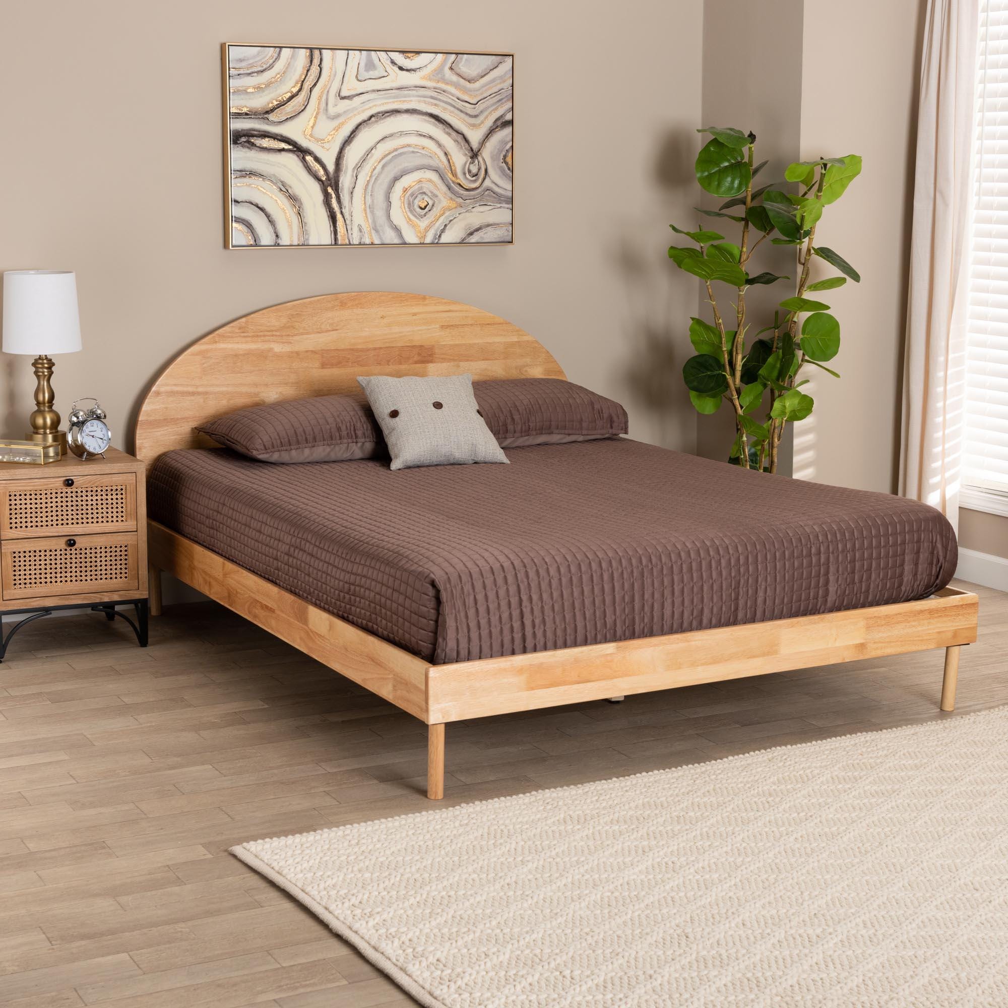 Click here for Baxton Studio Denton Queen Panel Platform Bed  Nat... prices