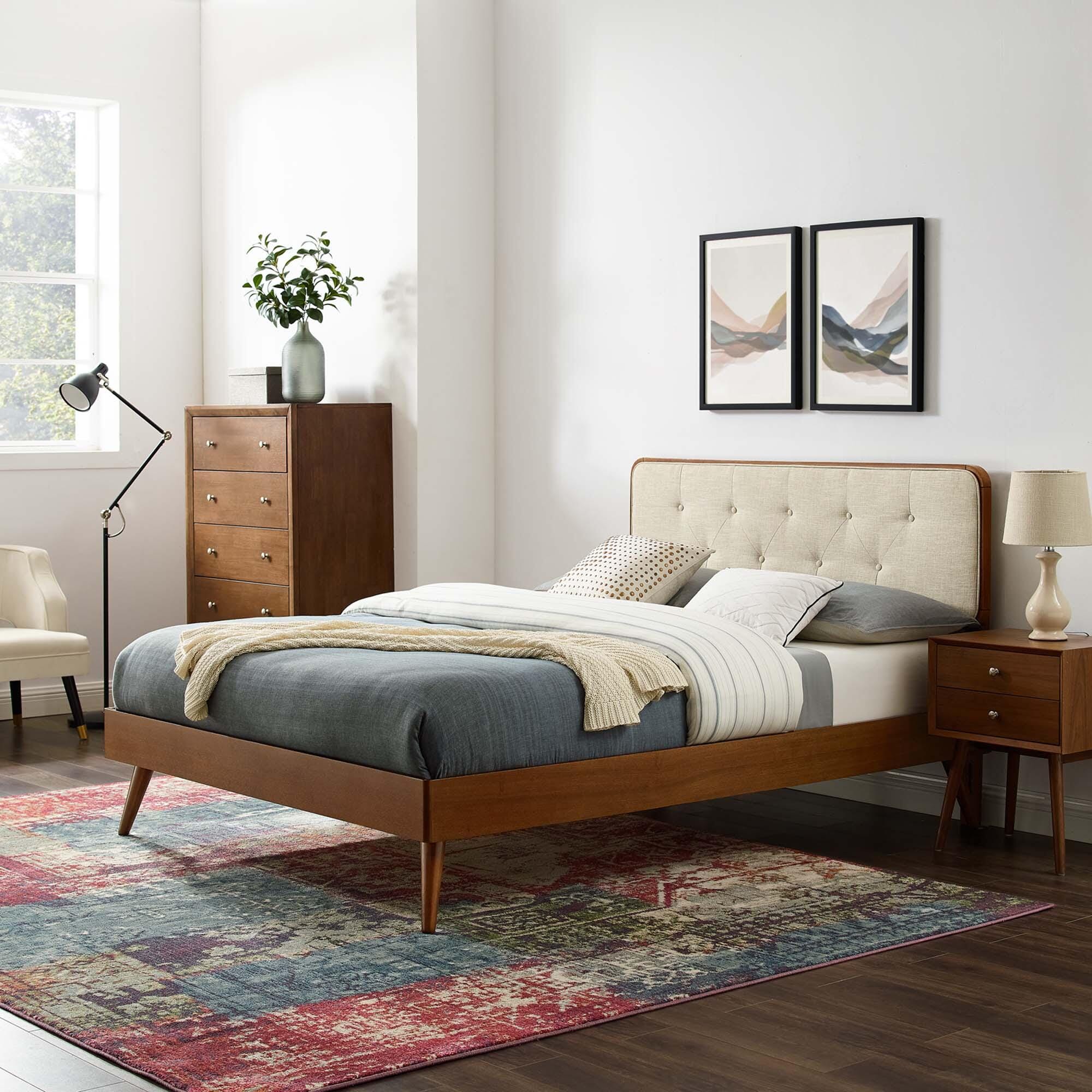 Click here for Modway Bridgette Full Platform Bed With Splayed Le... prices