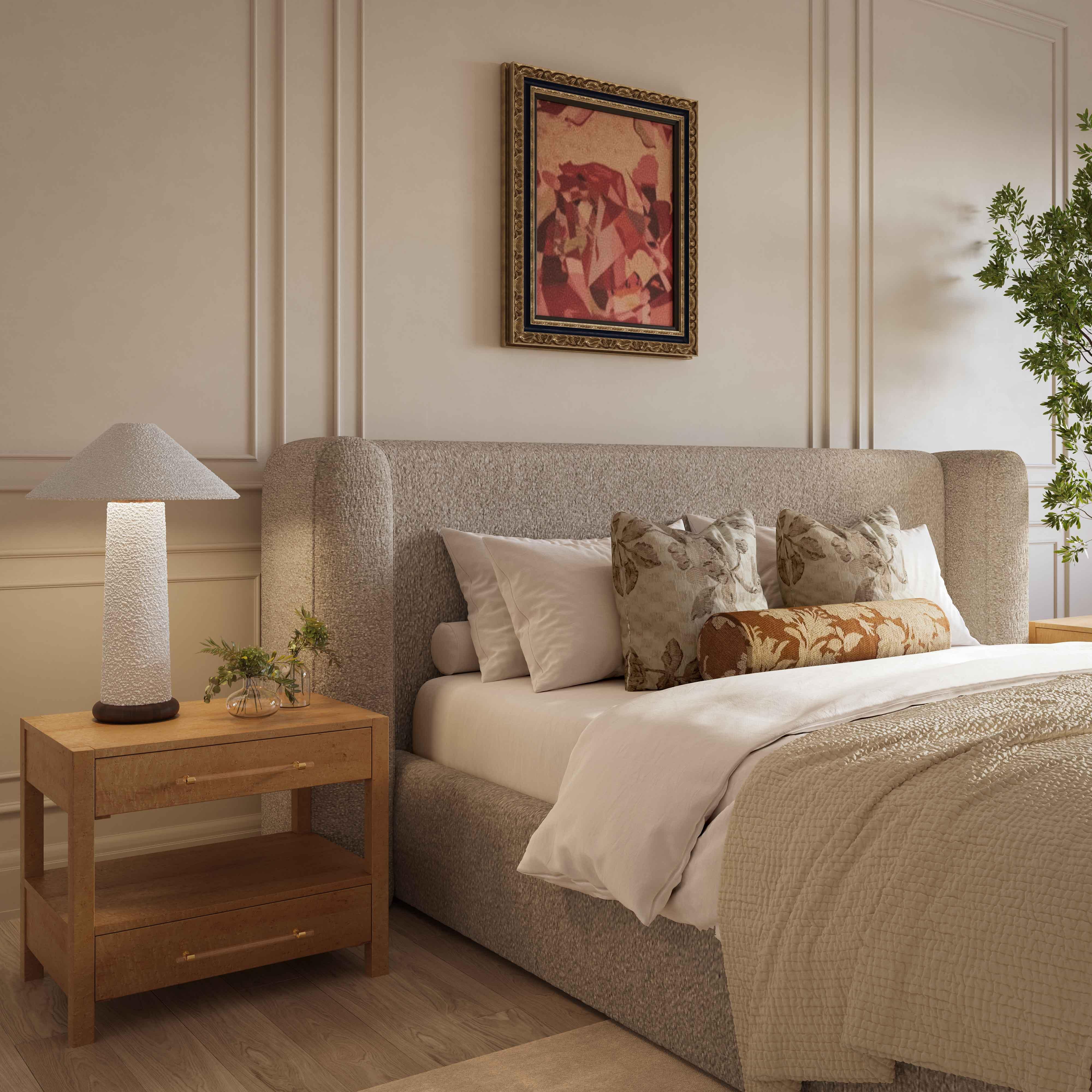 Click here for TOV Furniture Babette Queen Panel Bed  Tan prices