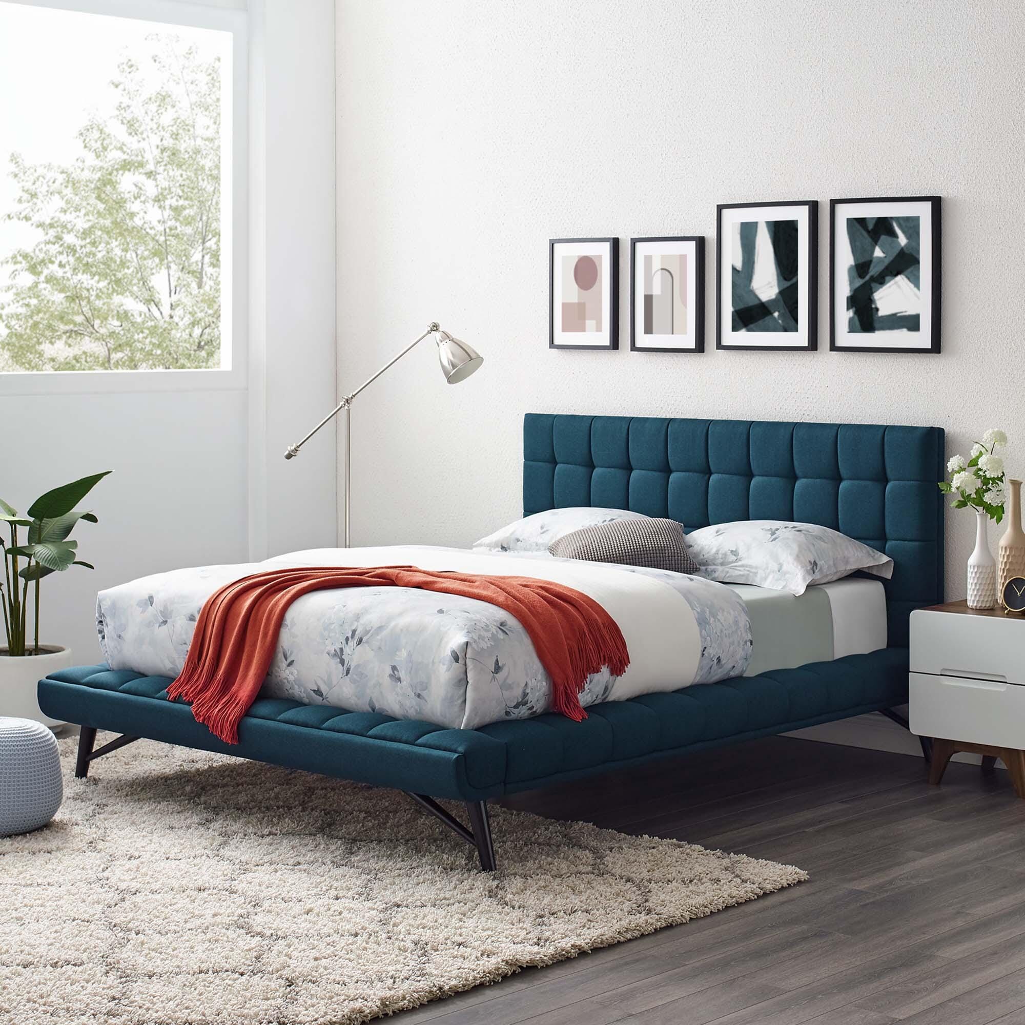 Click here for Modway Julia Queen Platform Bed  Blue prices