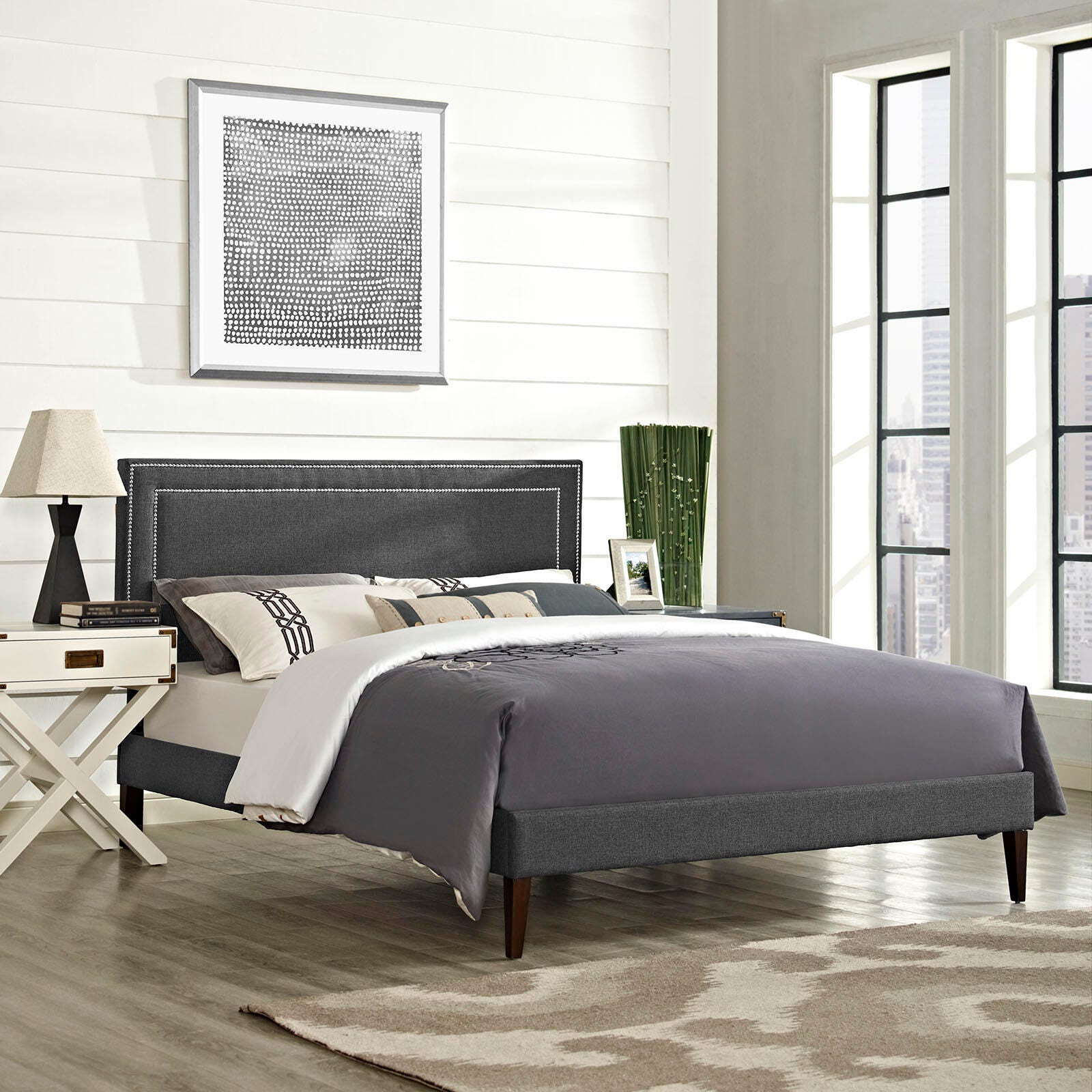 Click here for Modway Jessamine Full Platform Bed with Tapered Le... prices