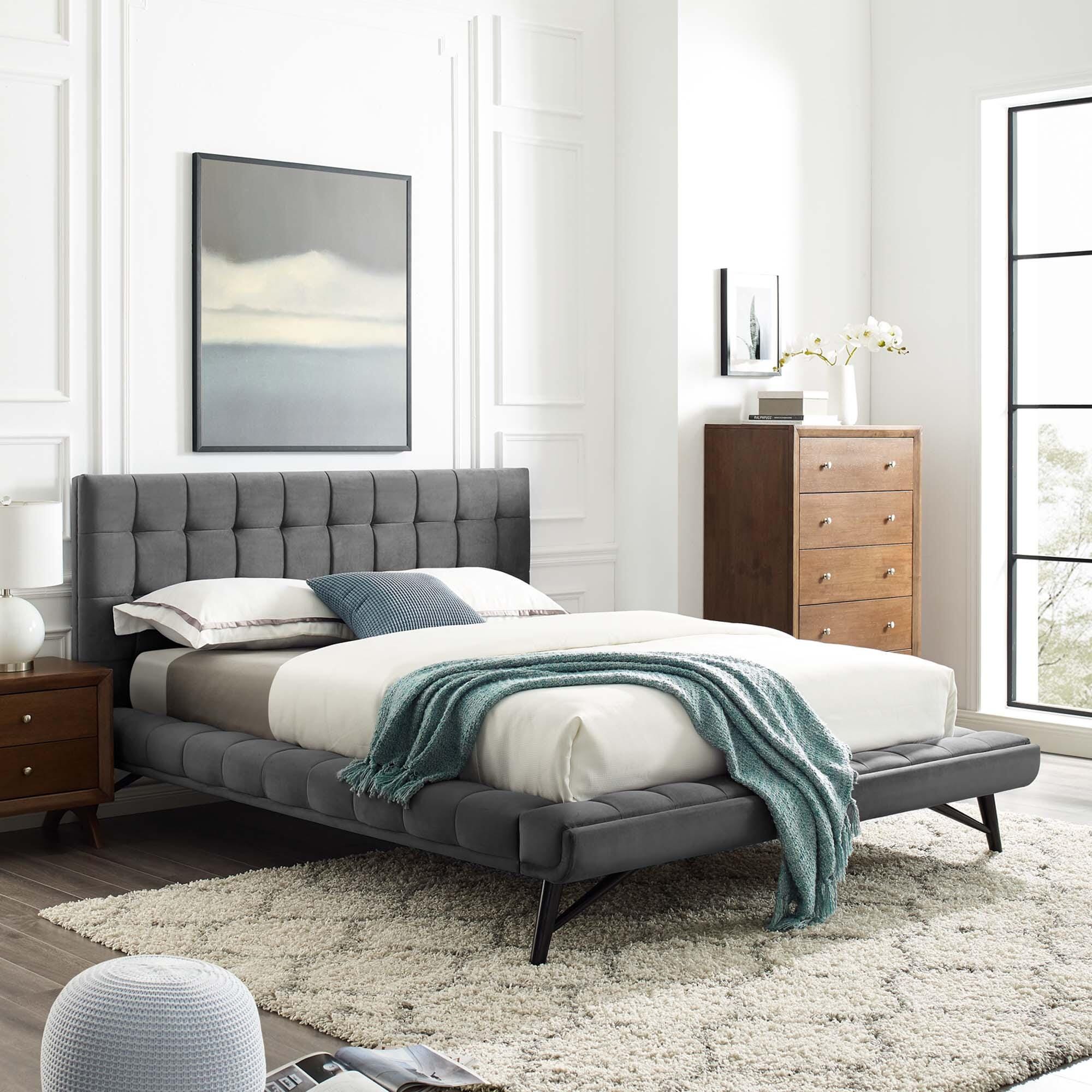 Click here for Modway Julia Queen Platform Bed  Gray prices