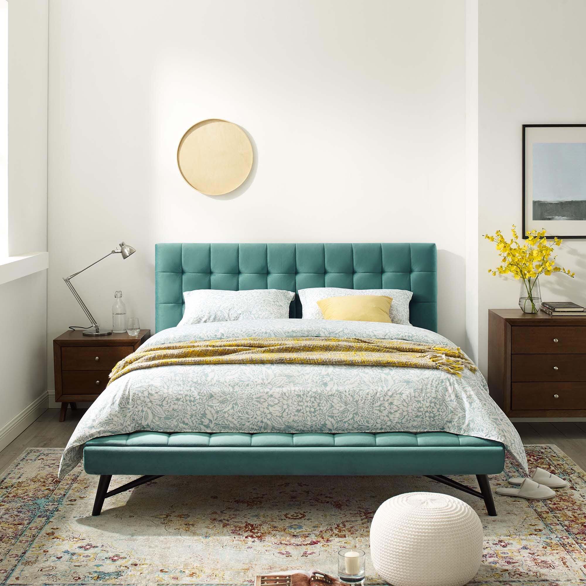 Click here for Modway Julia Queen Platform Bed  Teal prices